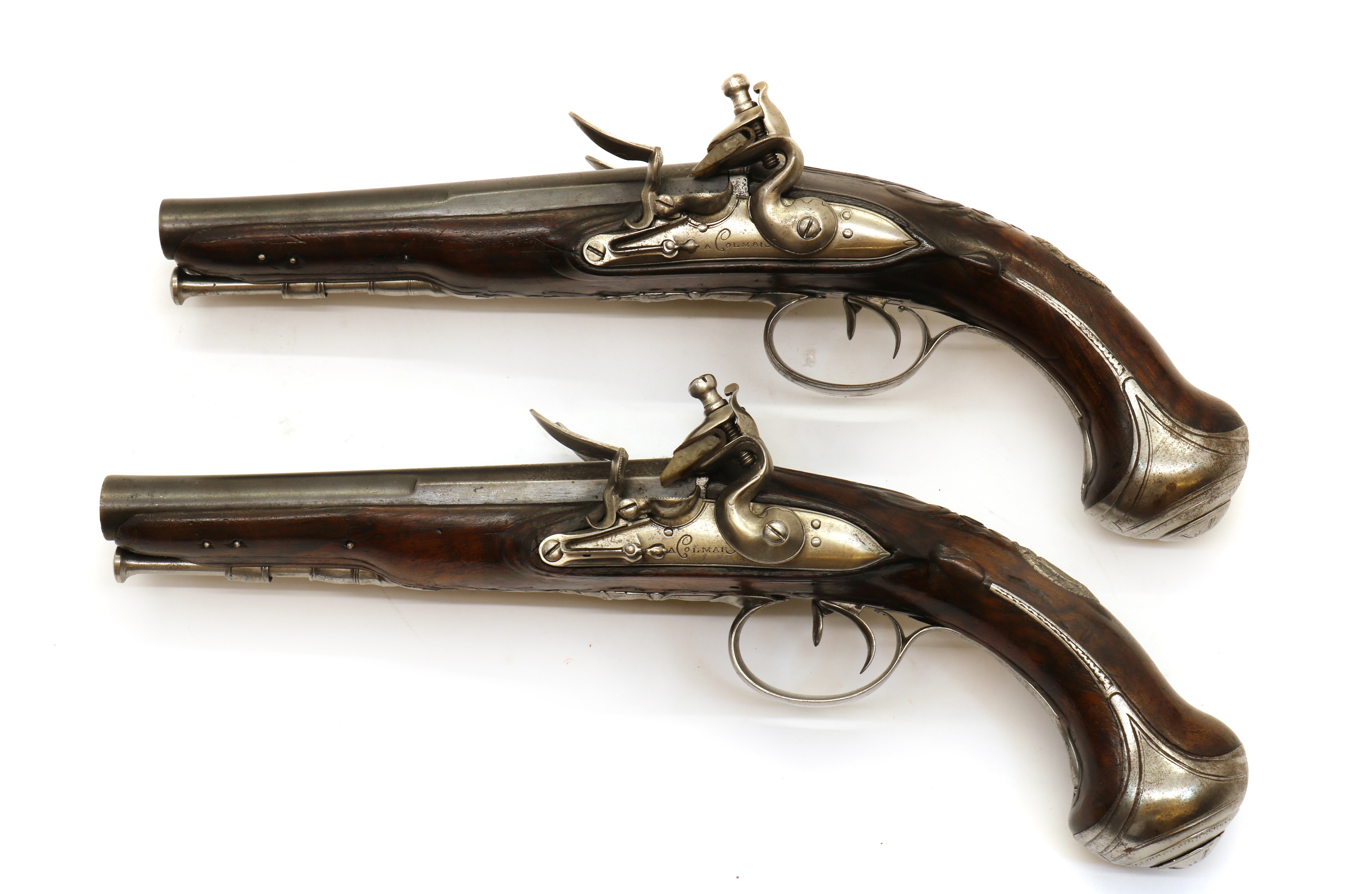 Lot 77 - A pair of French 28 bore double barrelled