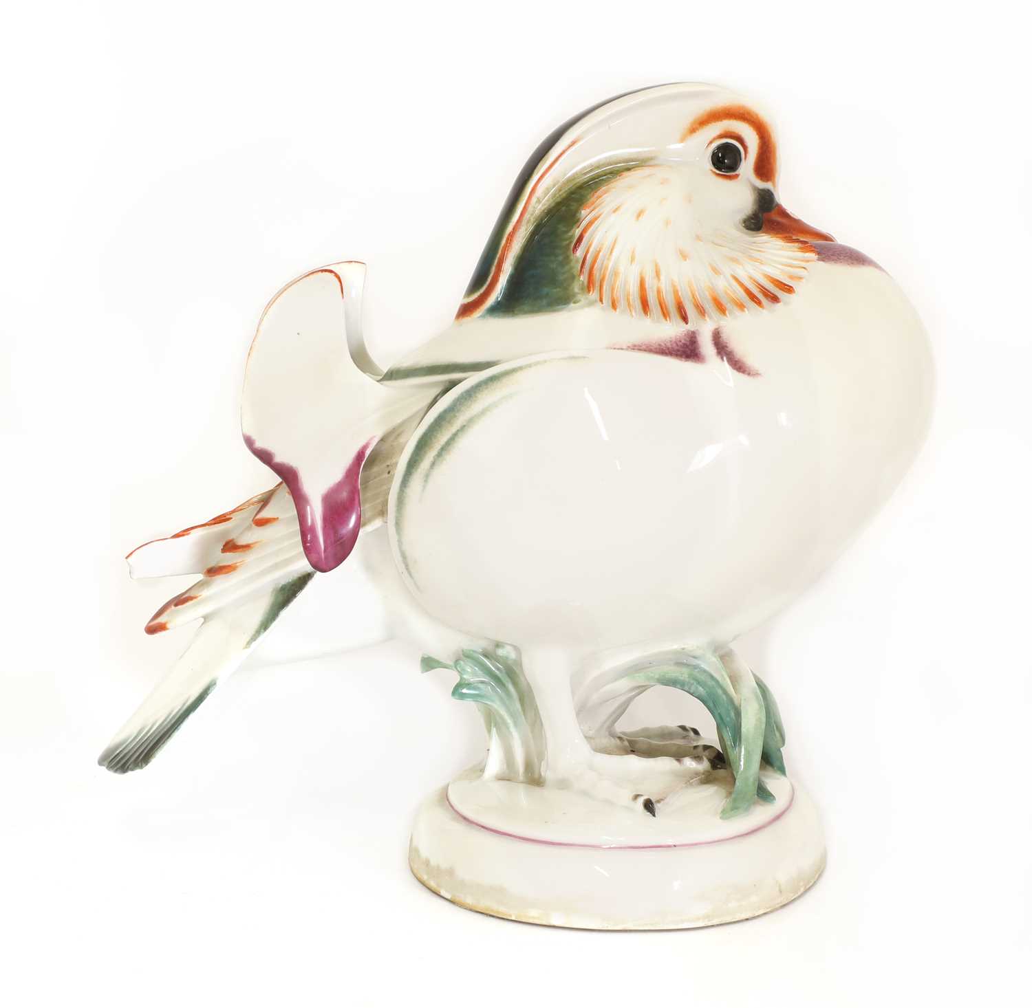 Lot 223 - A Meissen porcelain mandarin duck,