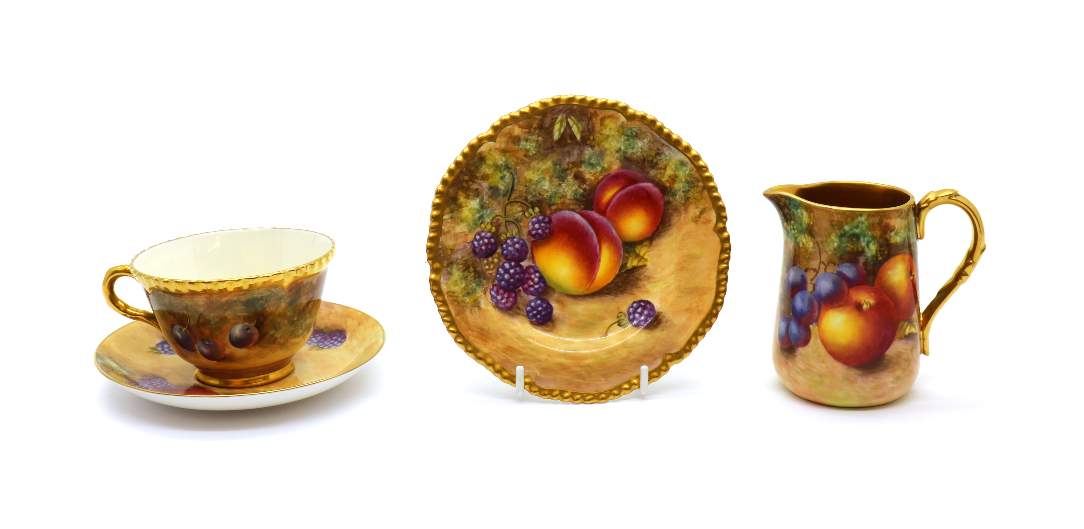 Lot 186 - A Royal Worcester porcelain fallen fruits