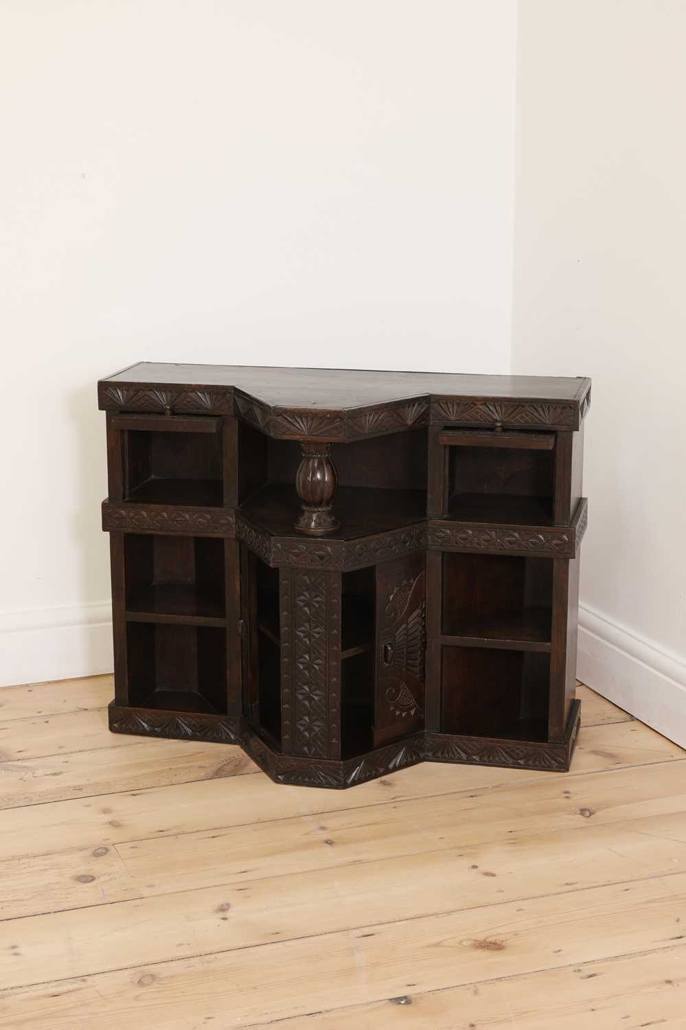 Lot 68 - A Russian Arts and Crafts table cabinet,
