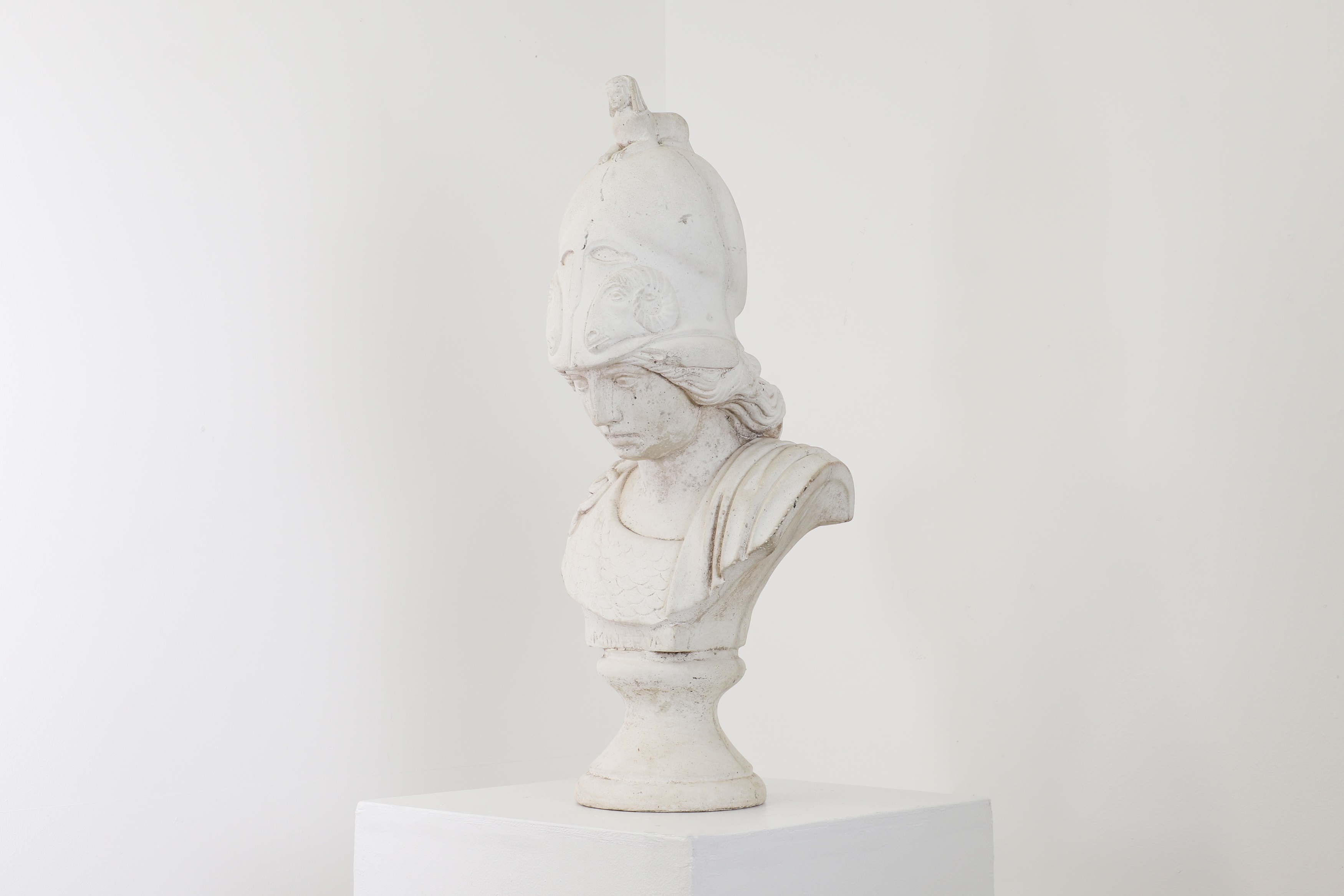 Lot 25 - A plaster bust of Minerva,