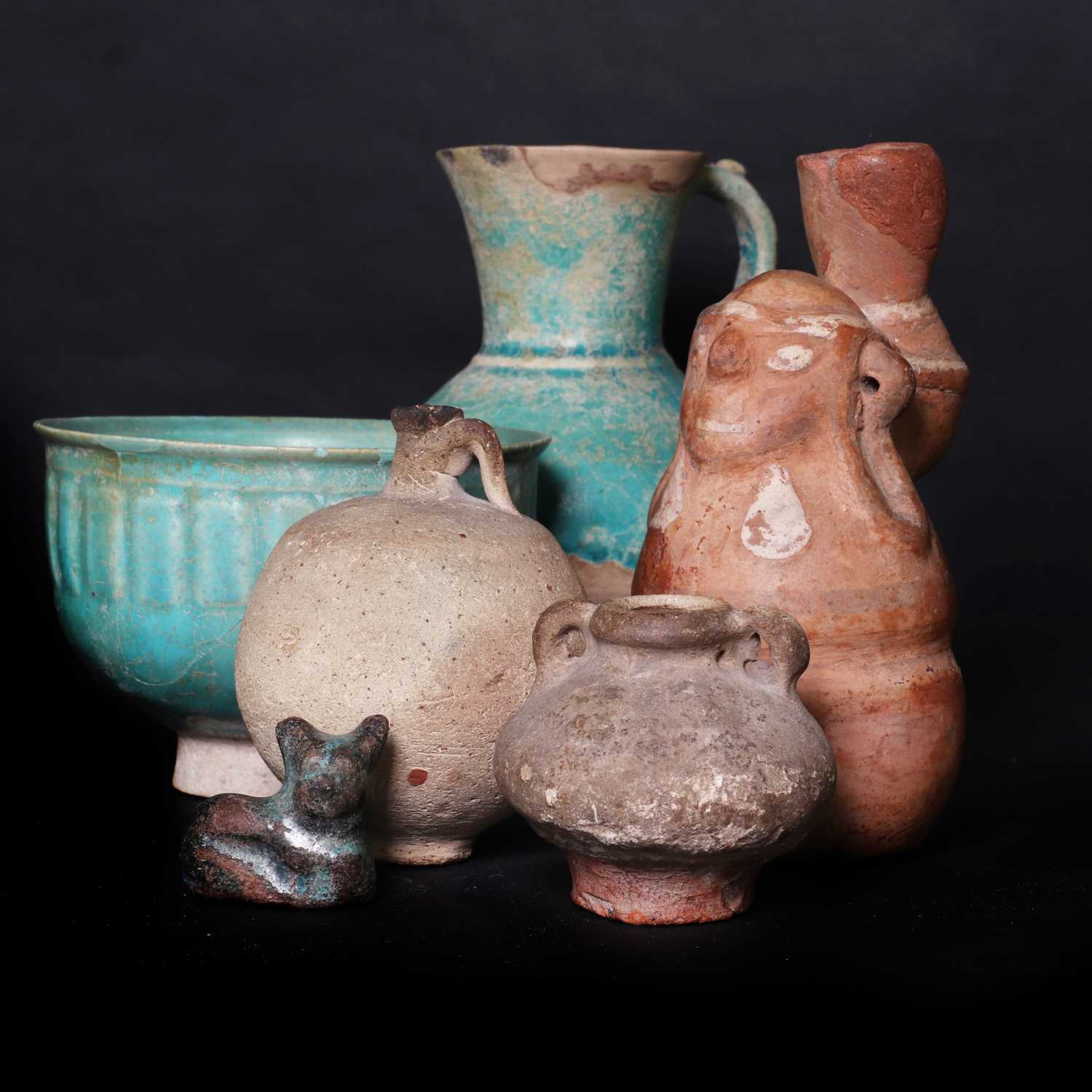 Lot 155 - Twenty pieces of early pottery,