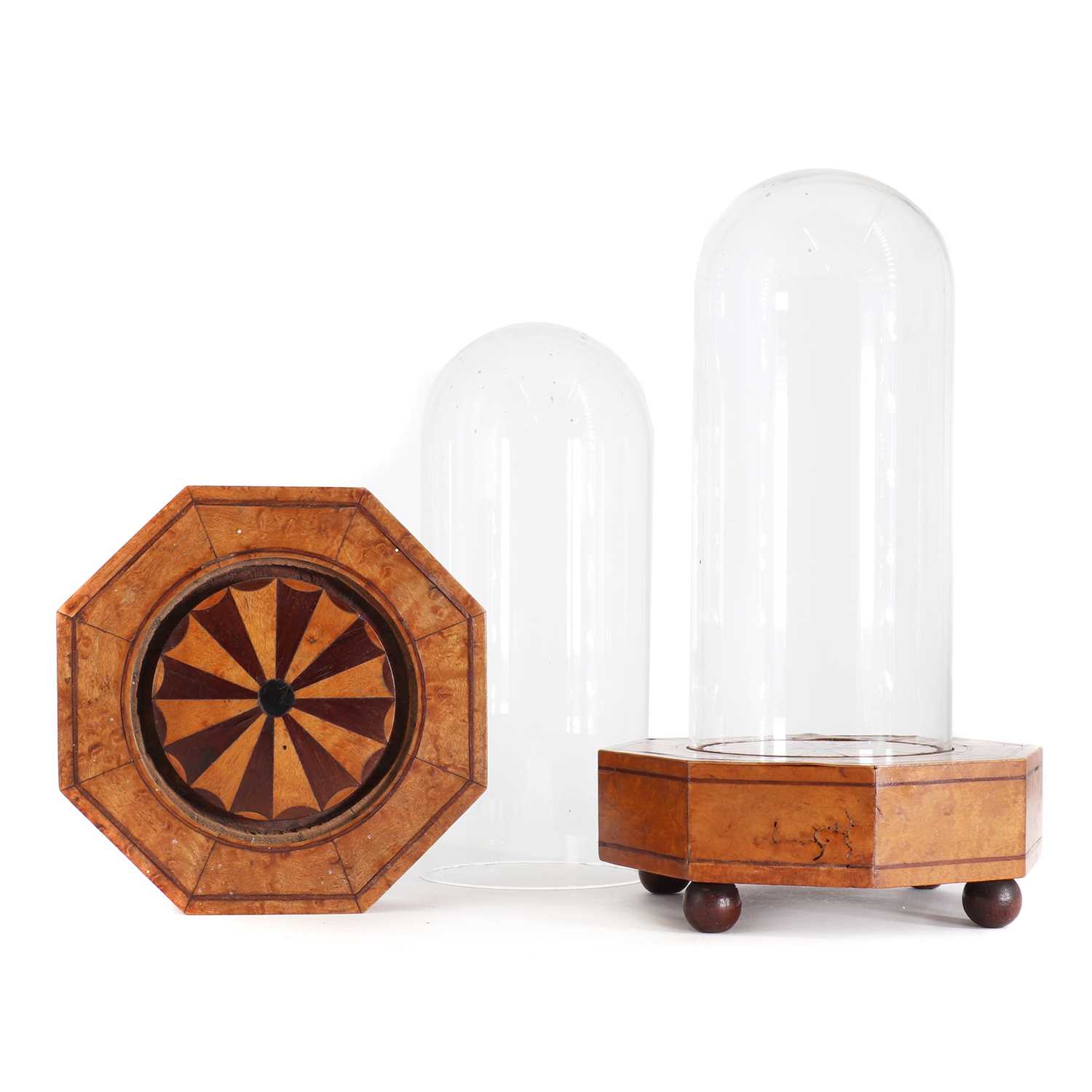 Lot 187 - A pair of strung and inlaid maple octagonal