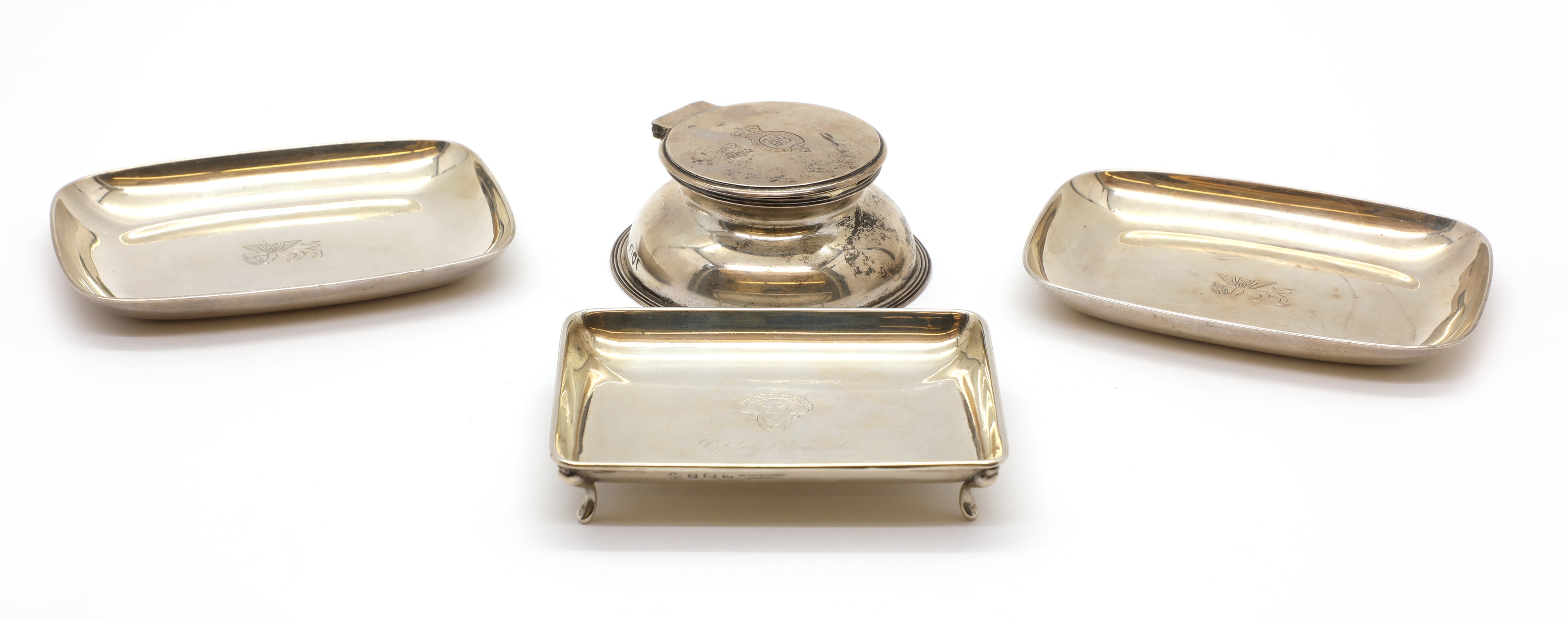 Lot 69 - A pair of silver pin dishes