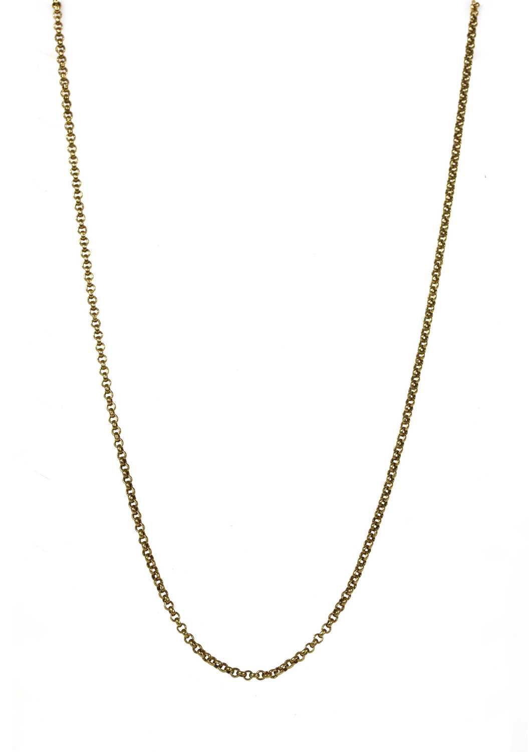 Lot 1305 - A 9ct gold belcher link chain,