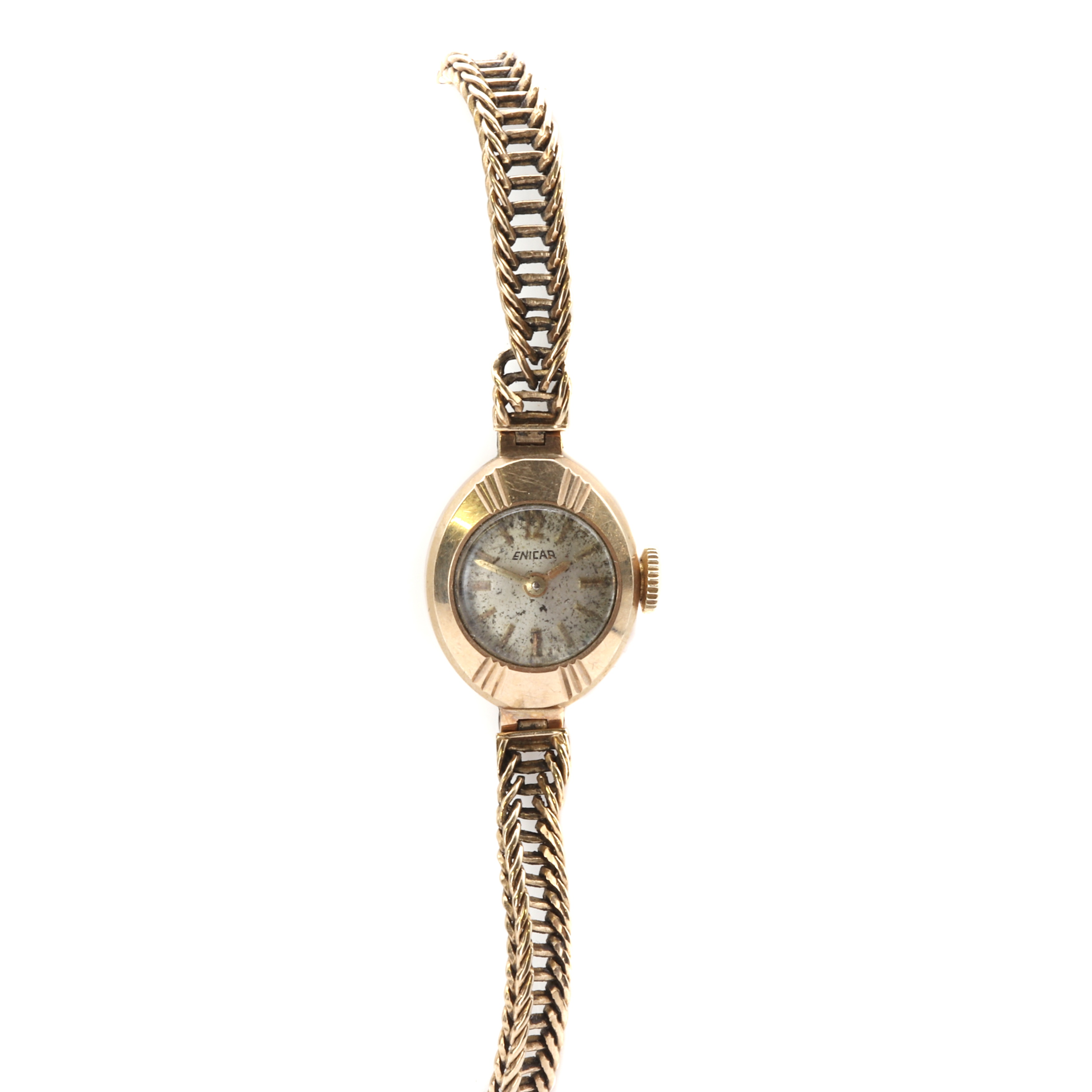 Lot 1421 - A ladies' 9ct gold Enicar mechanical
