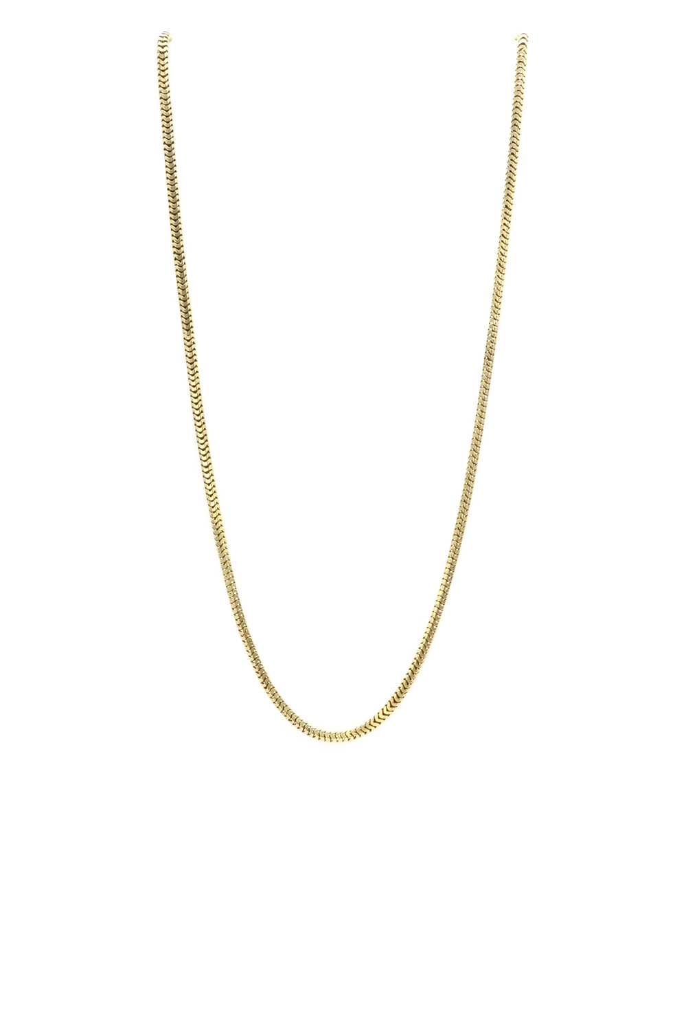 Lot 1061 - A gold Brazilian snake chain necklace,