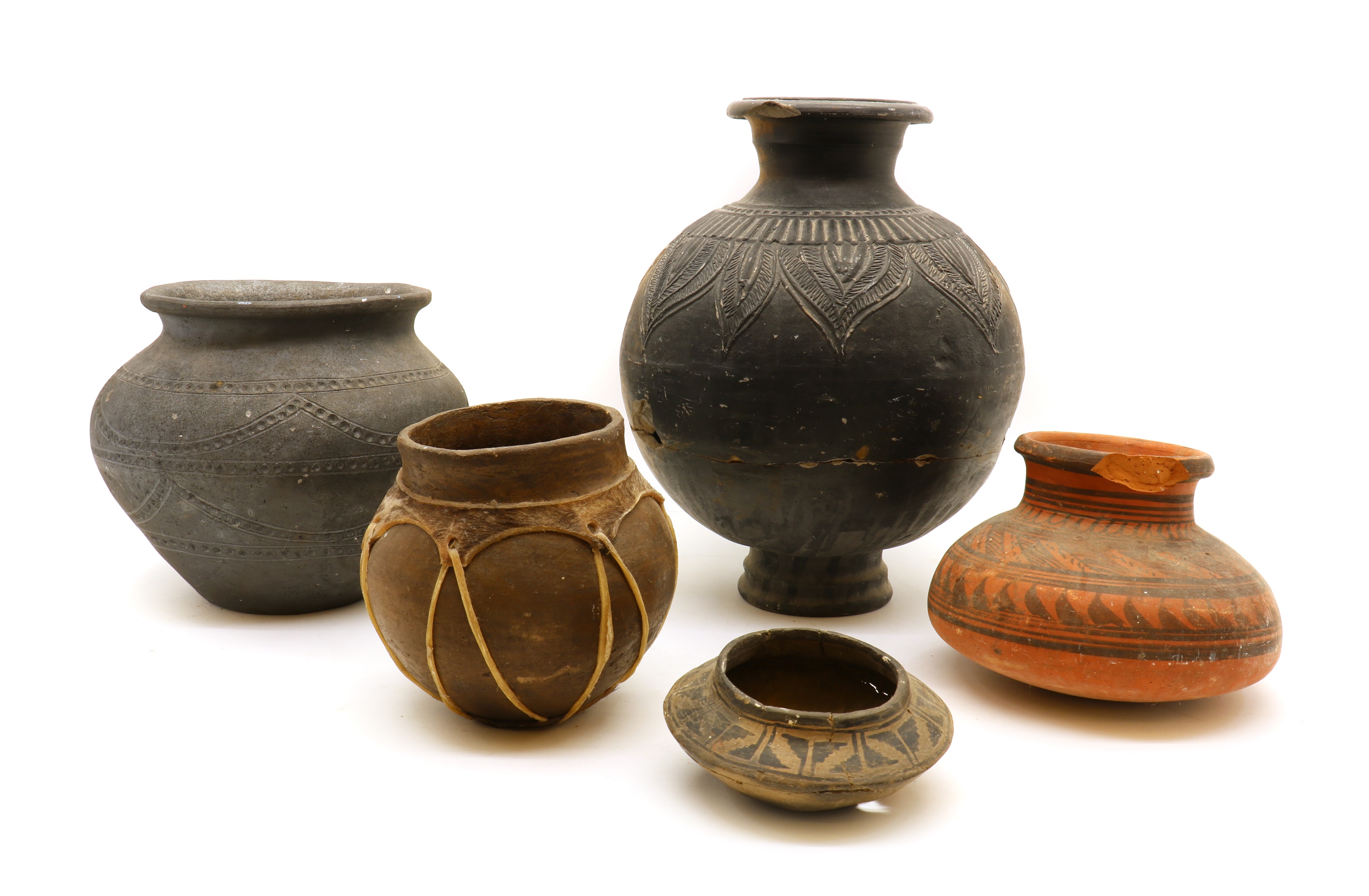 Lot 149 - Five earthenware vessels,
