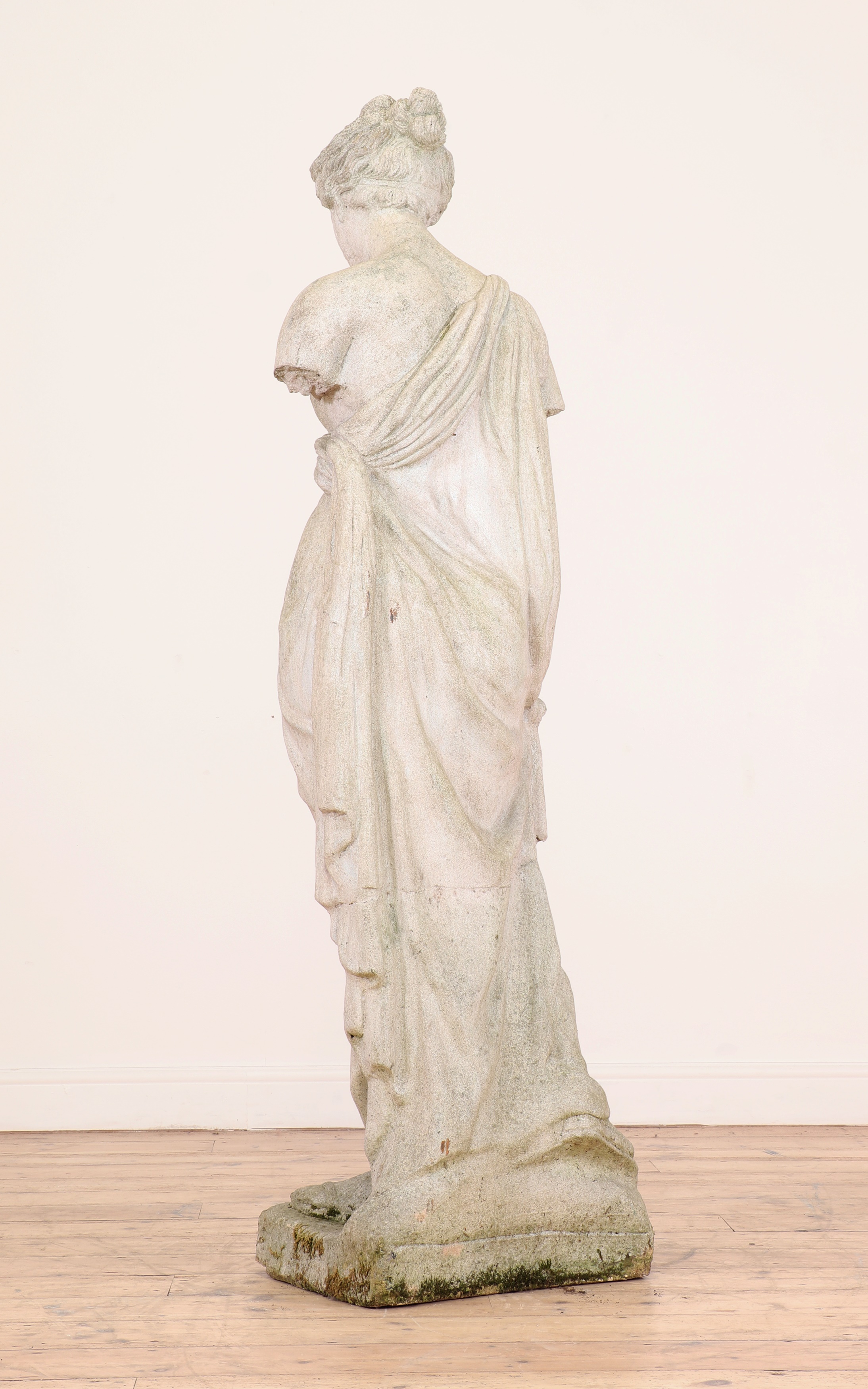 Lot 106 - A composition stone classical figure,