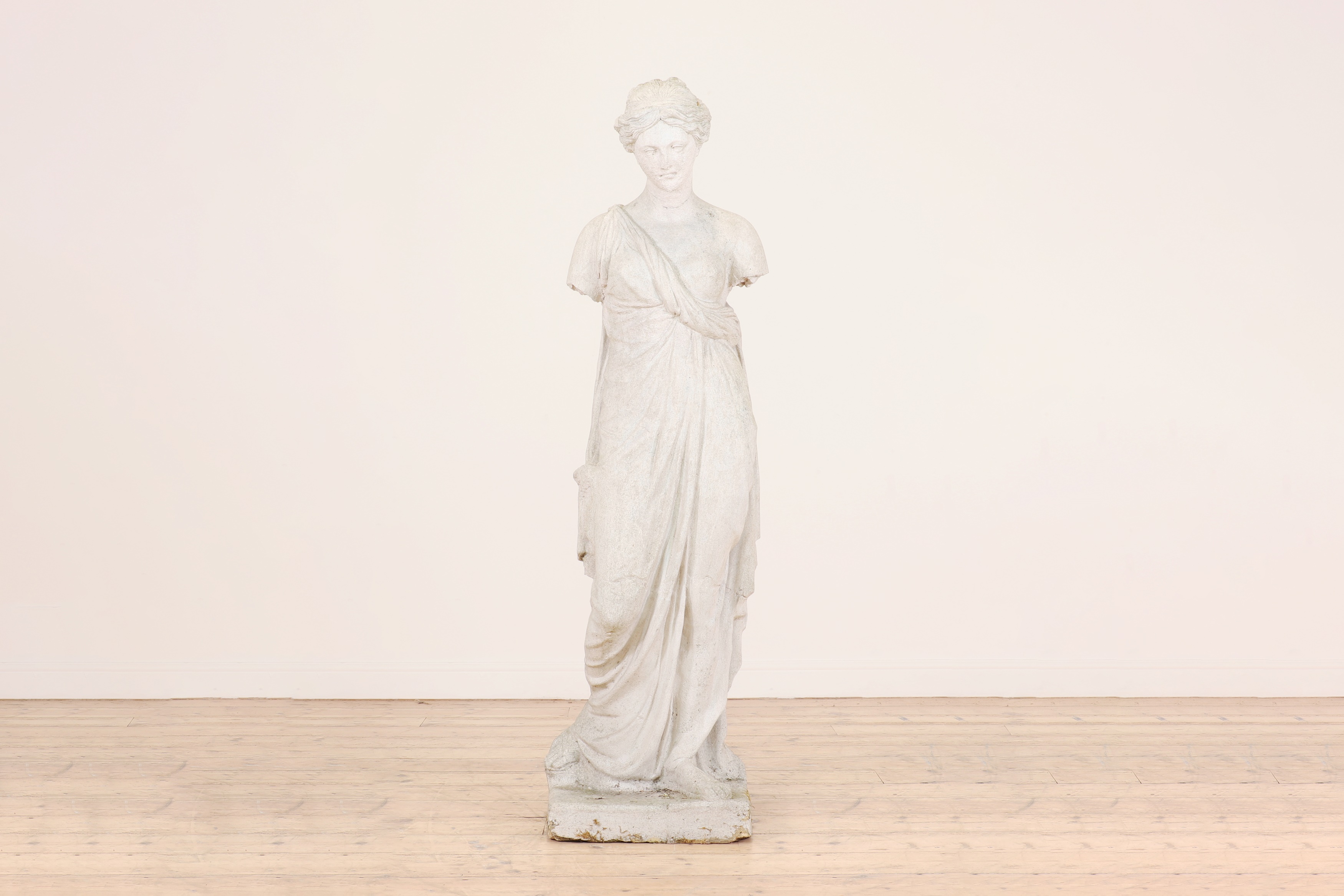 Lot 106 - A composition stone classical figure,