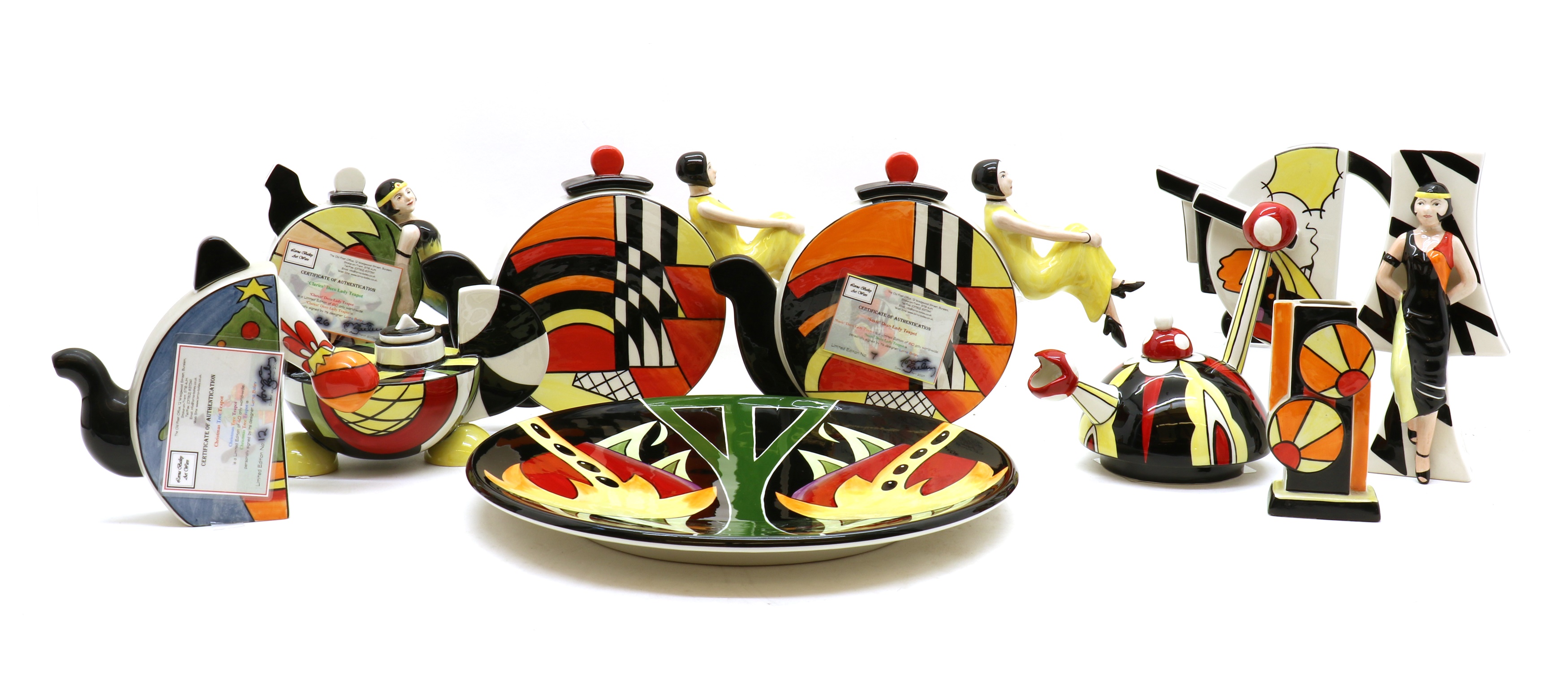 Lot 99 - A collection of Lorna Bailey pottery teapots