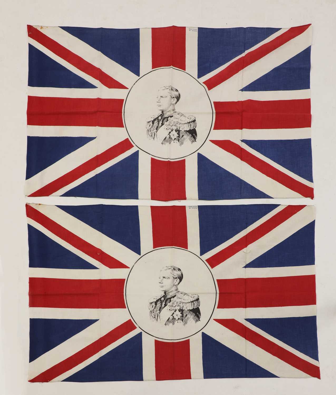 Lot 566 - A pair of Edward VIII Union Jack coronation