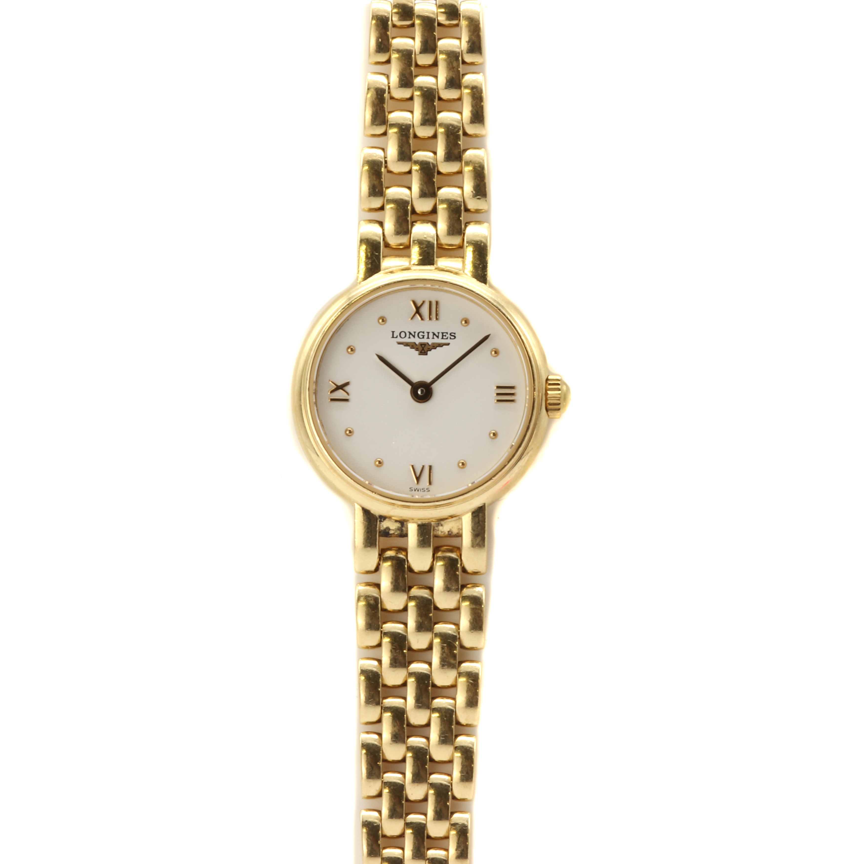 Lot 310 - A ladies' 18ct gold Longines 'Prestige'