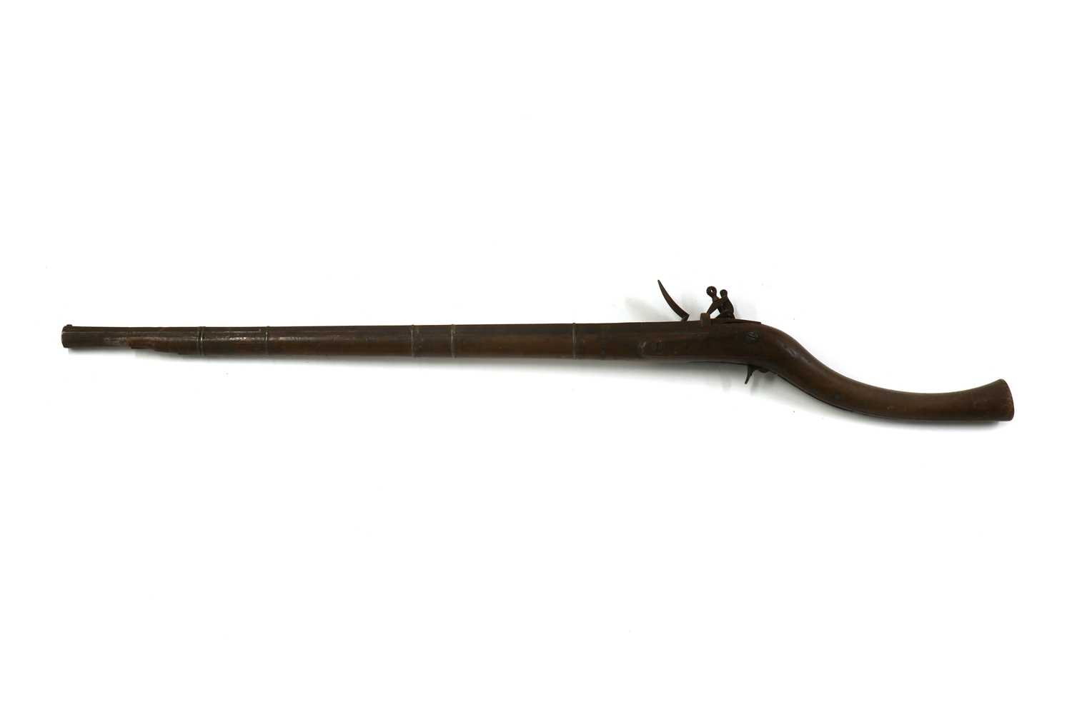 Lot 108 - An Afghan Middle Eastern flintlock rifle