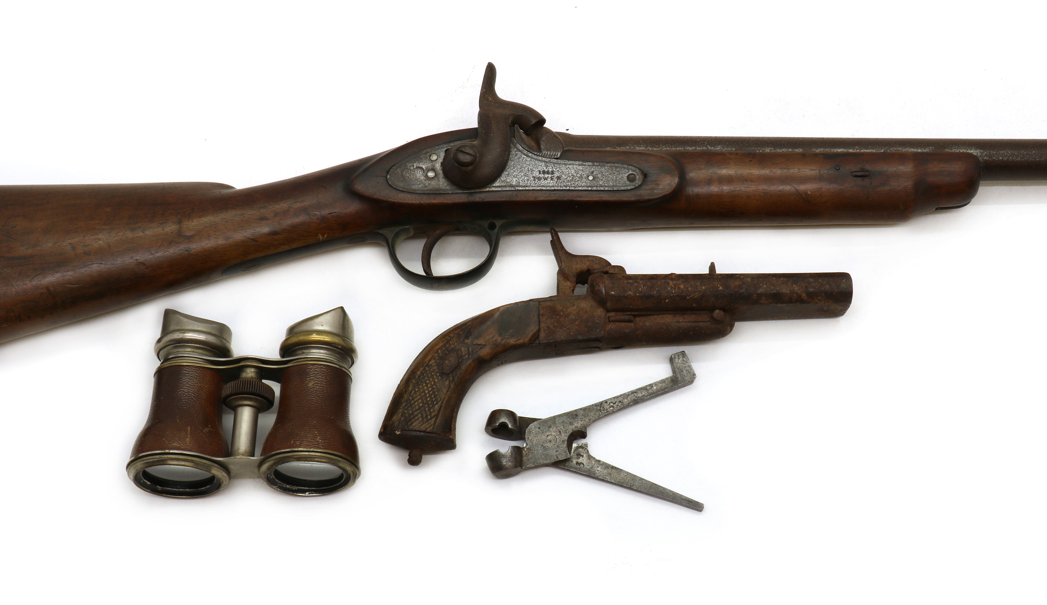 Lot 103 - A British percussion cap rifle