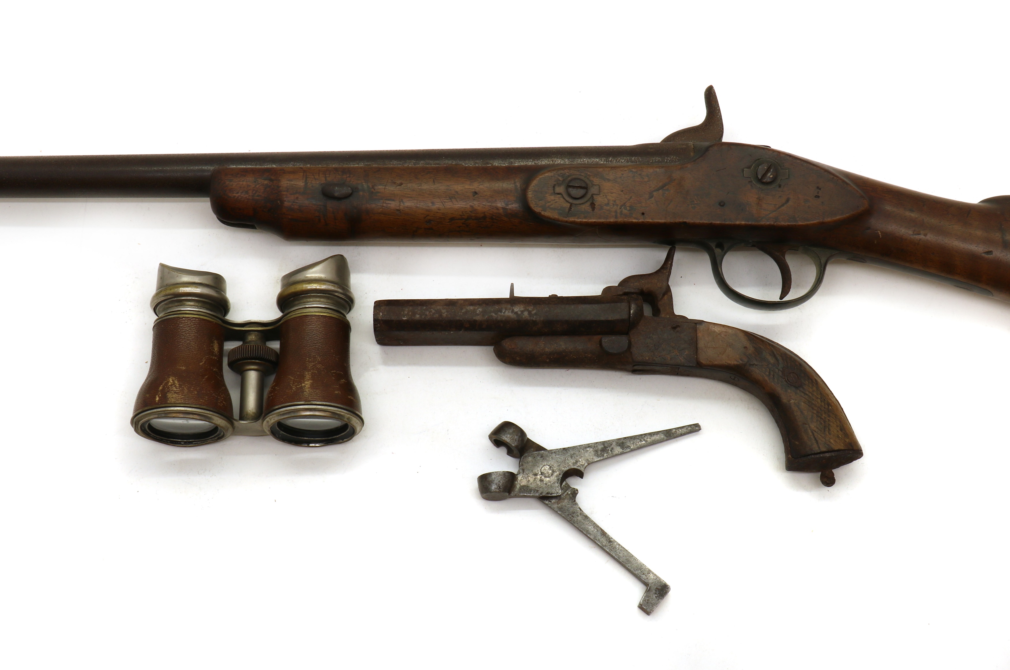 Lot 103 - A British percussion cap rifle