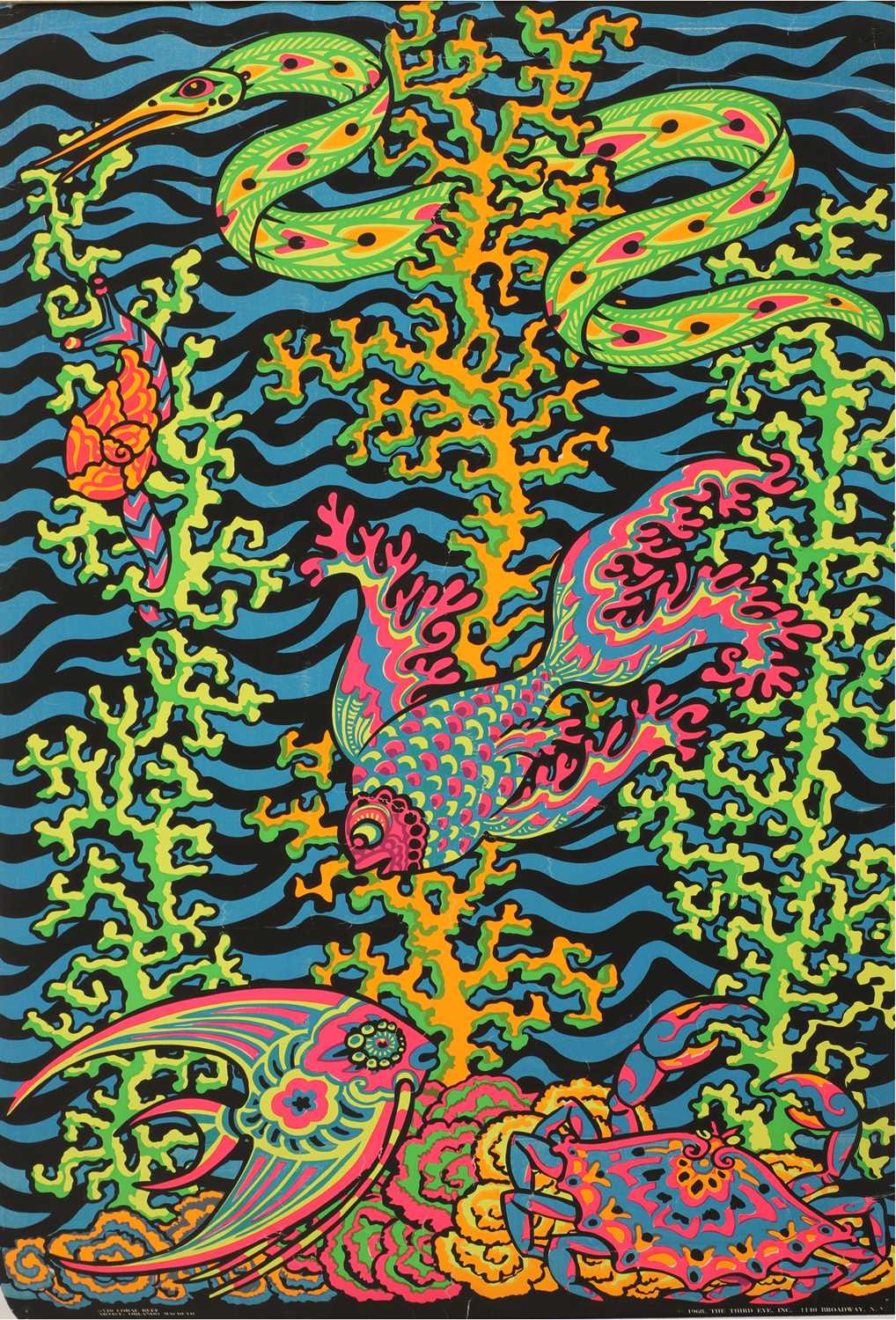 Lot 319 - An American psychedelic blacklight poster,