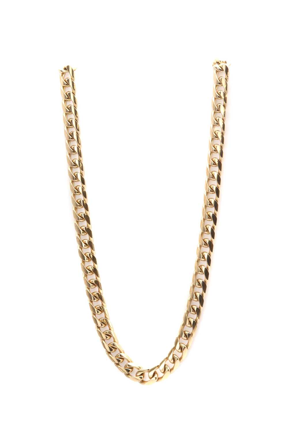 Lot 187 - A 9ct gold curb link chain,