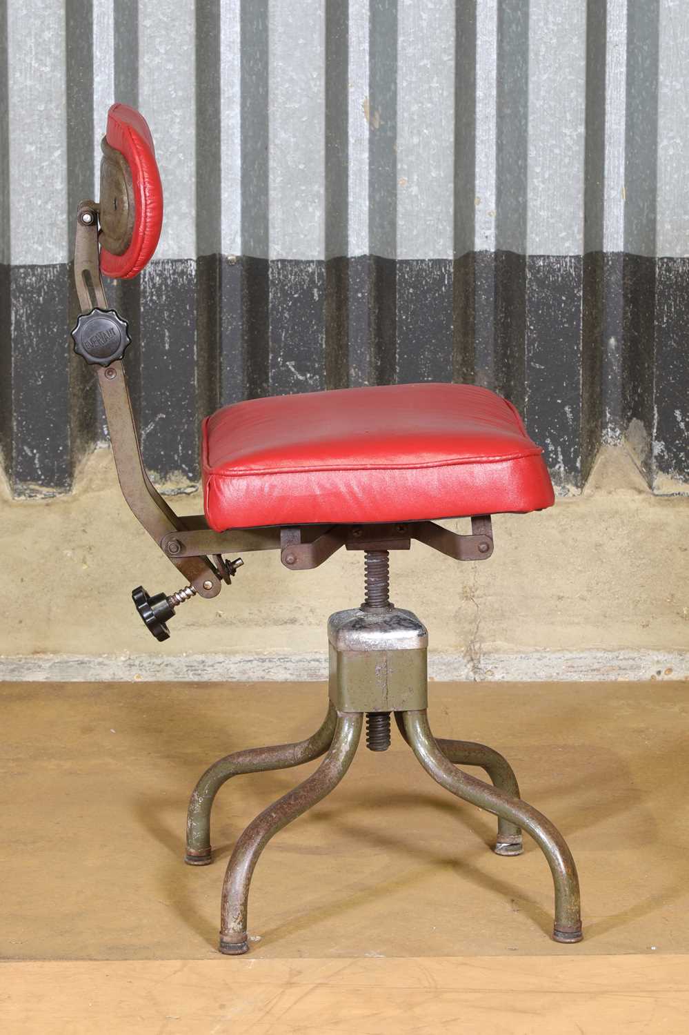 Lot 42 - An industrial office stool by Evertaut,