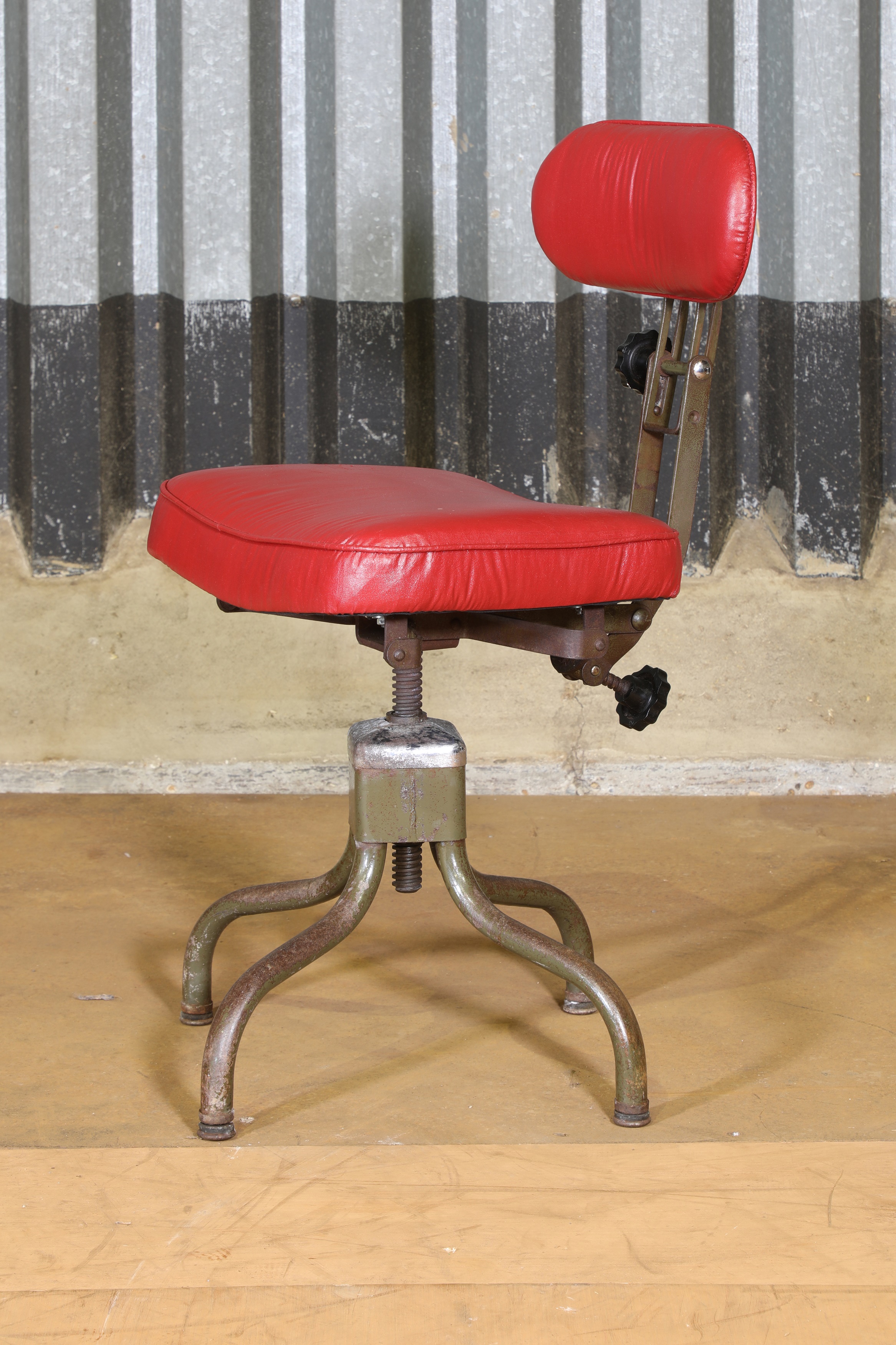 Lot 42 - An industrial office stool by Evertaut,