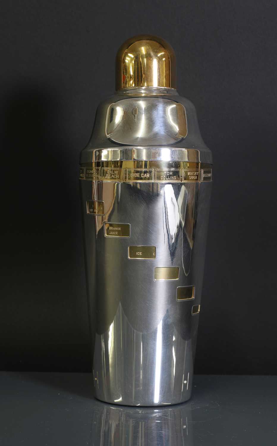Lot 115 - A silver-plated and gilt 'Recipe' cocktail