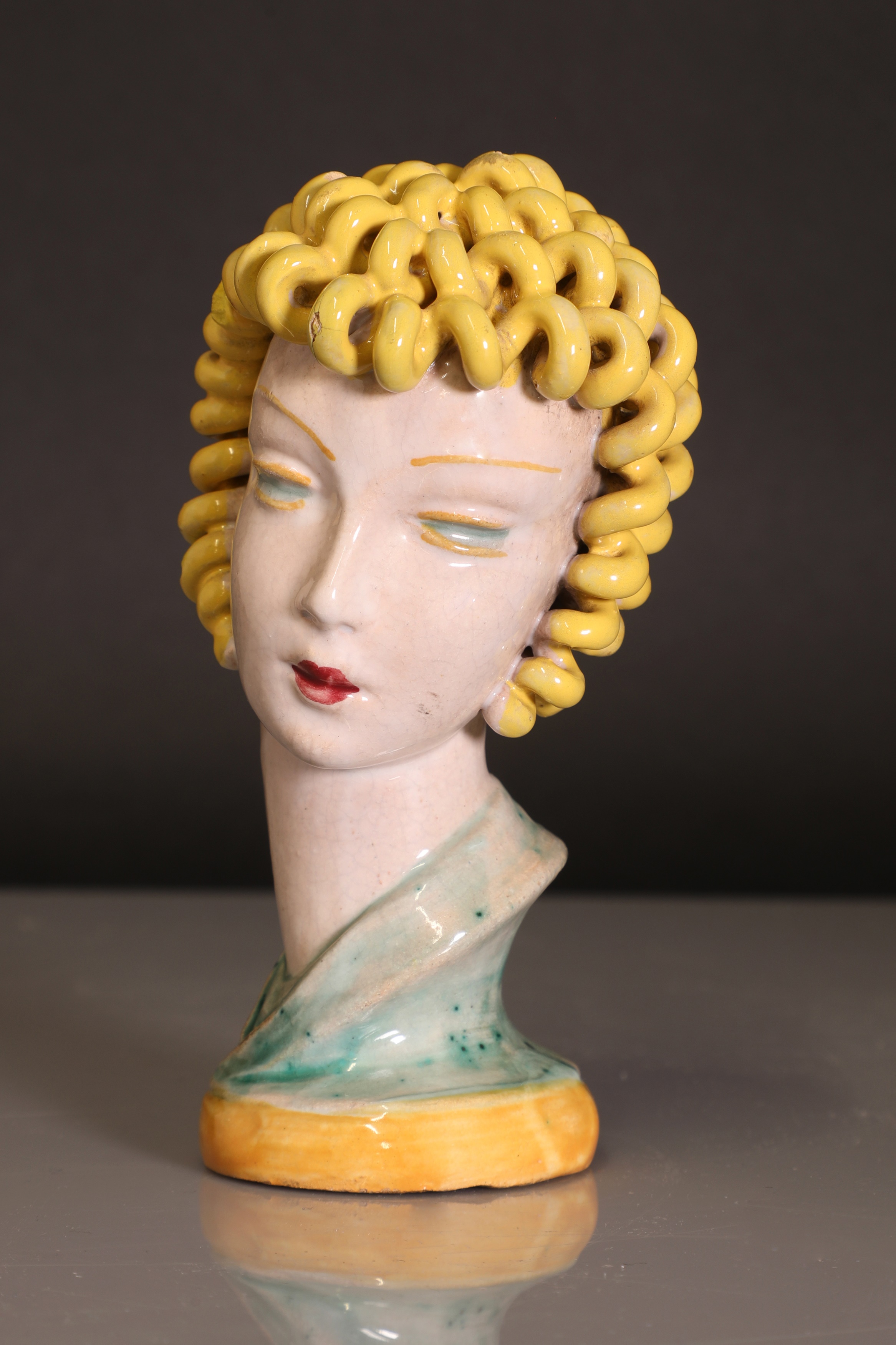 Lot 76 - An Austrian pottery bust,