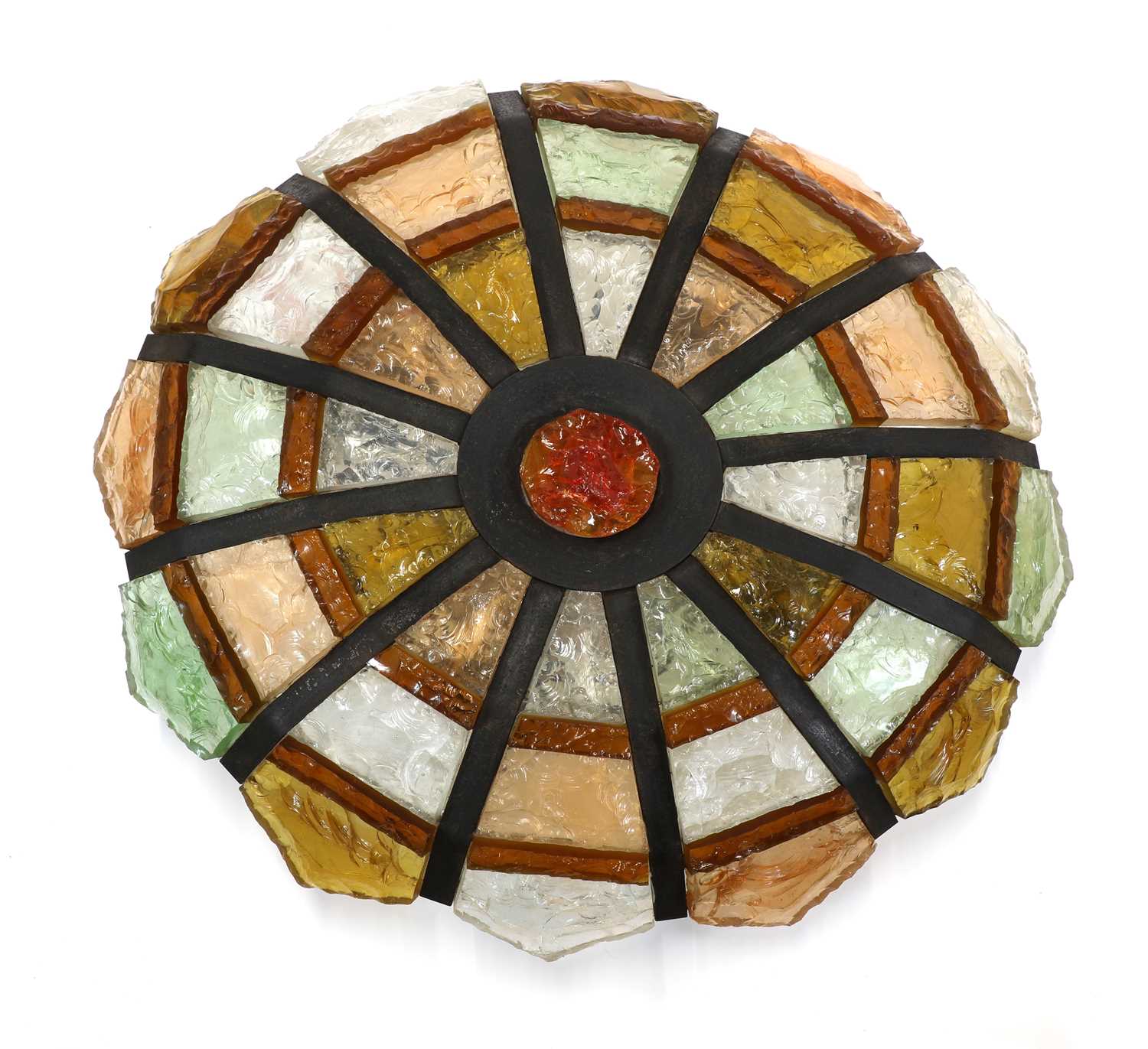 Lot 429 - A Longobard coloured glass ceiling light,