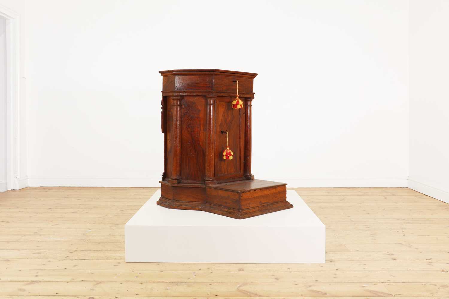 Lot 70 - A walnut prie-dieu,