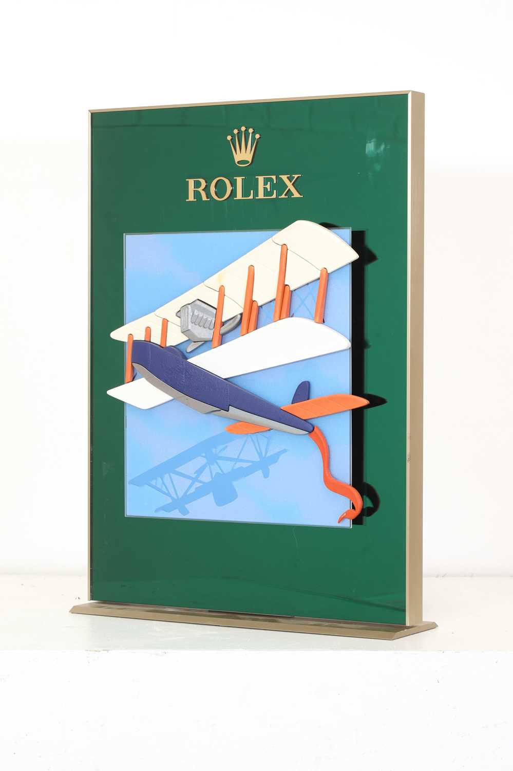 Lot 180 - A Rolex-Roldeco dealership display board,