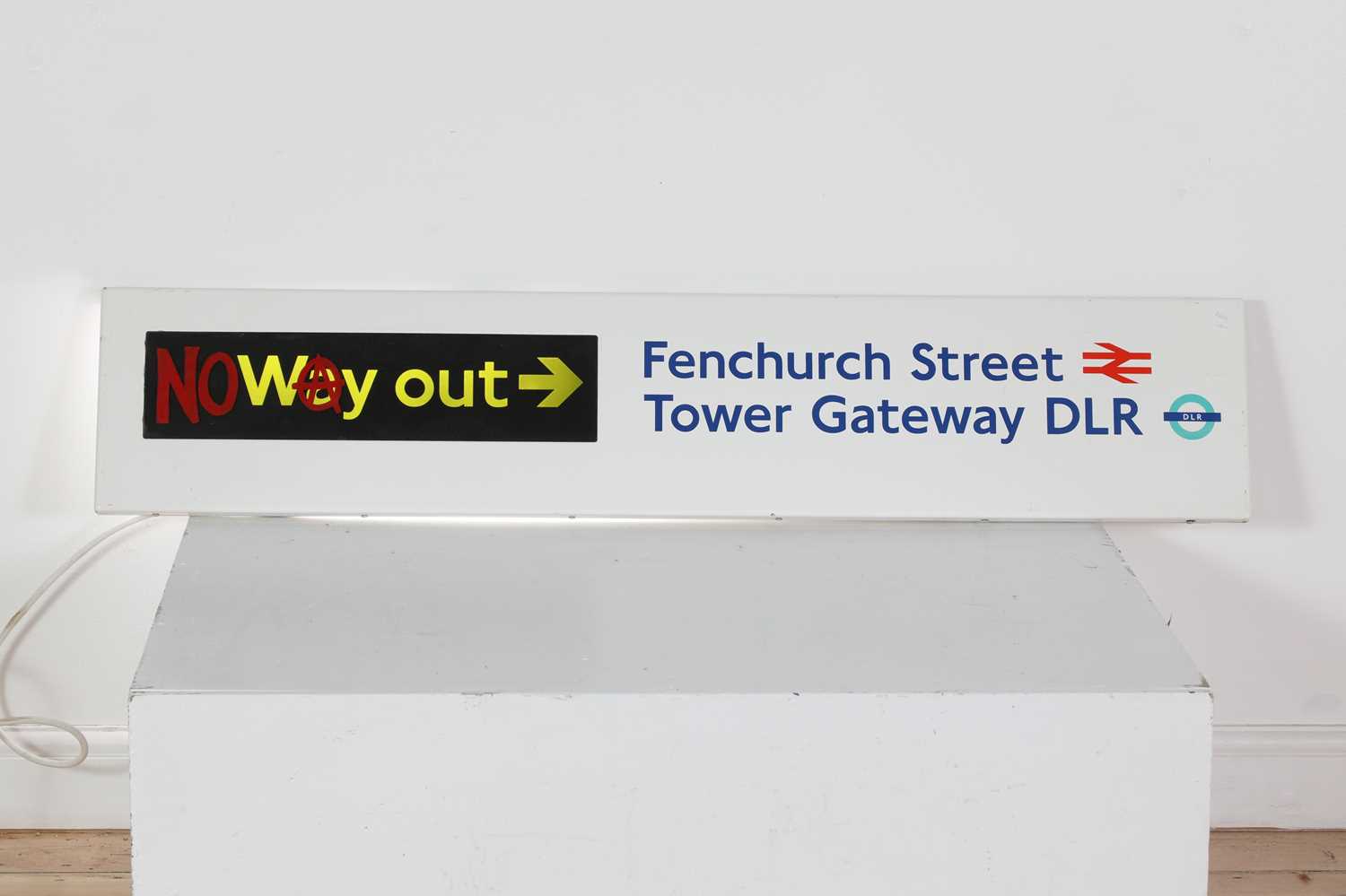 Lot 362 - An enamelled Transport for London 'Way Out'