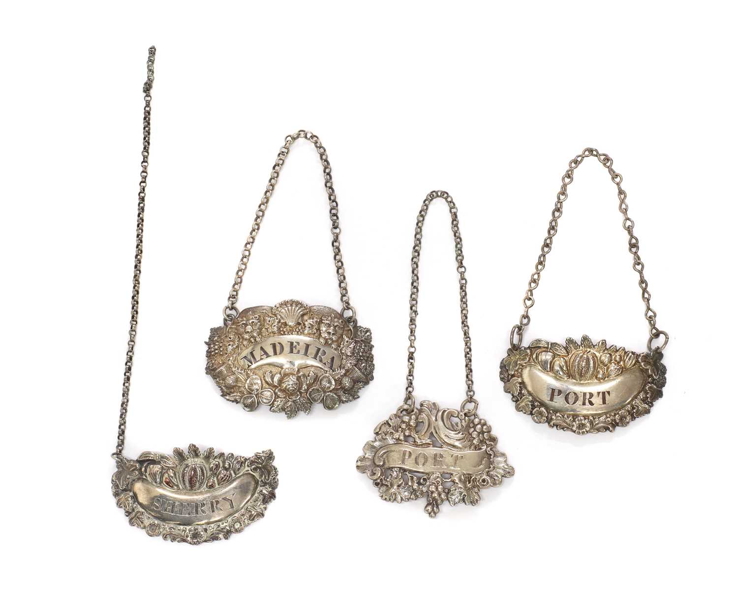 Lot 27 - A silver wine label,