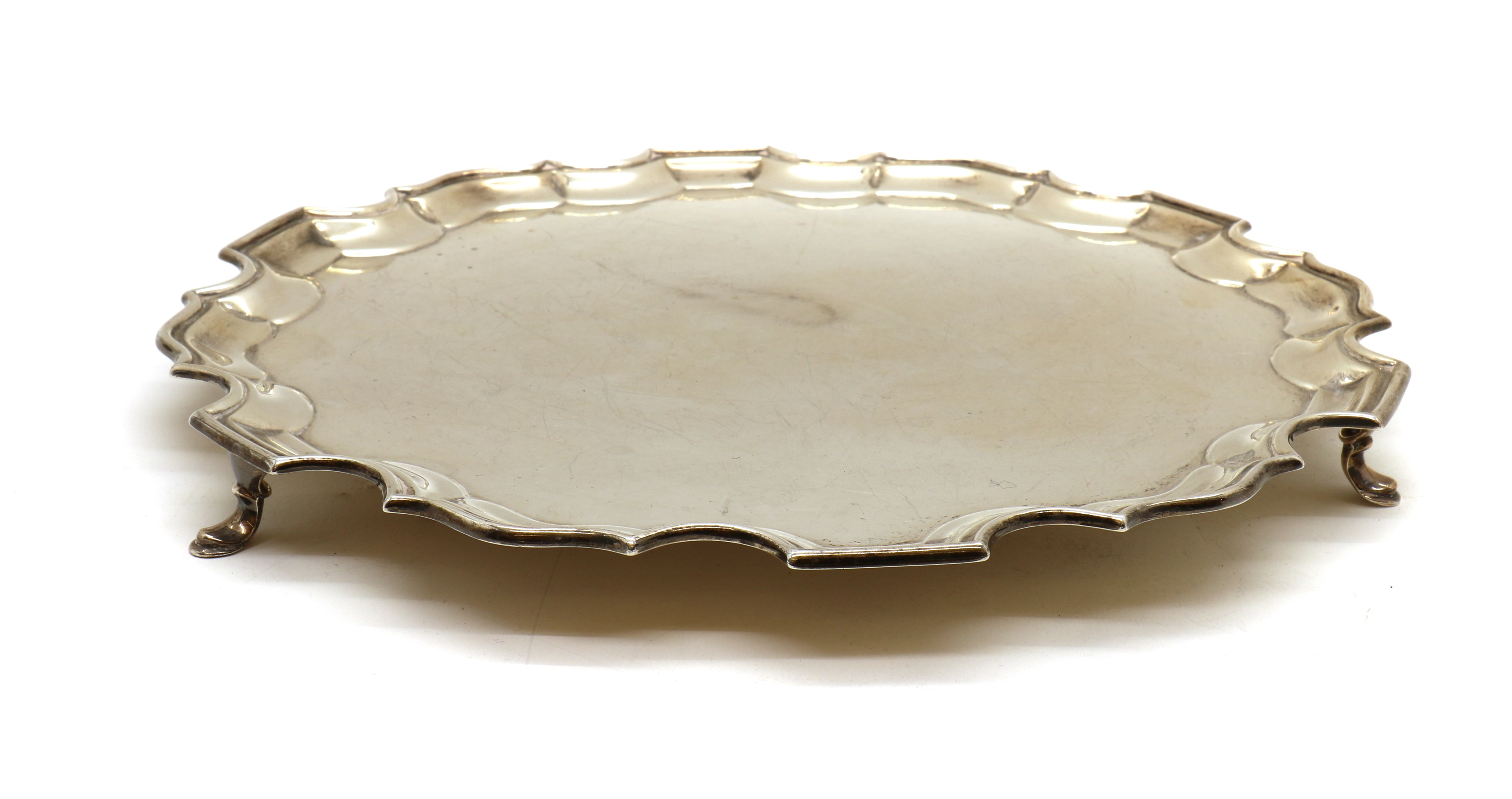Lot 9 - A large silver presentation salver,