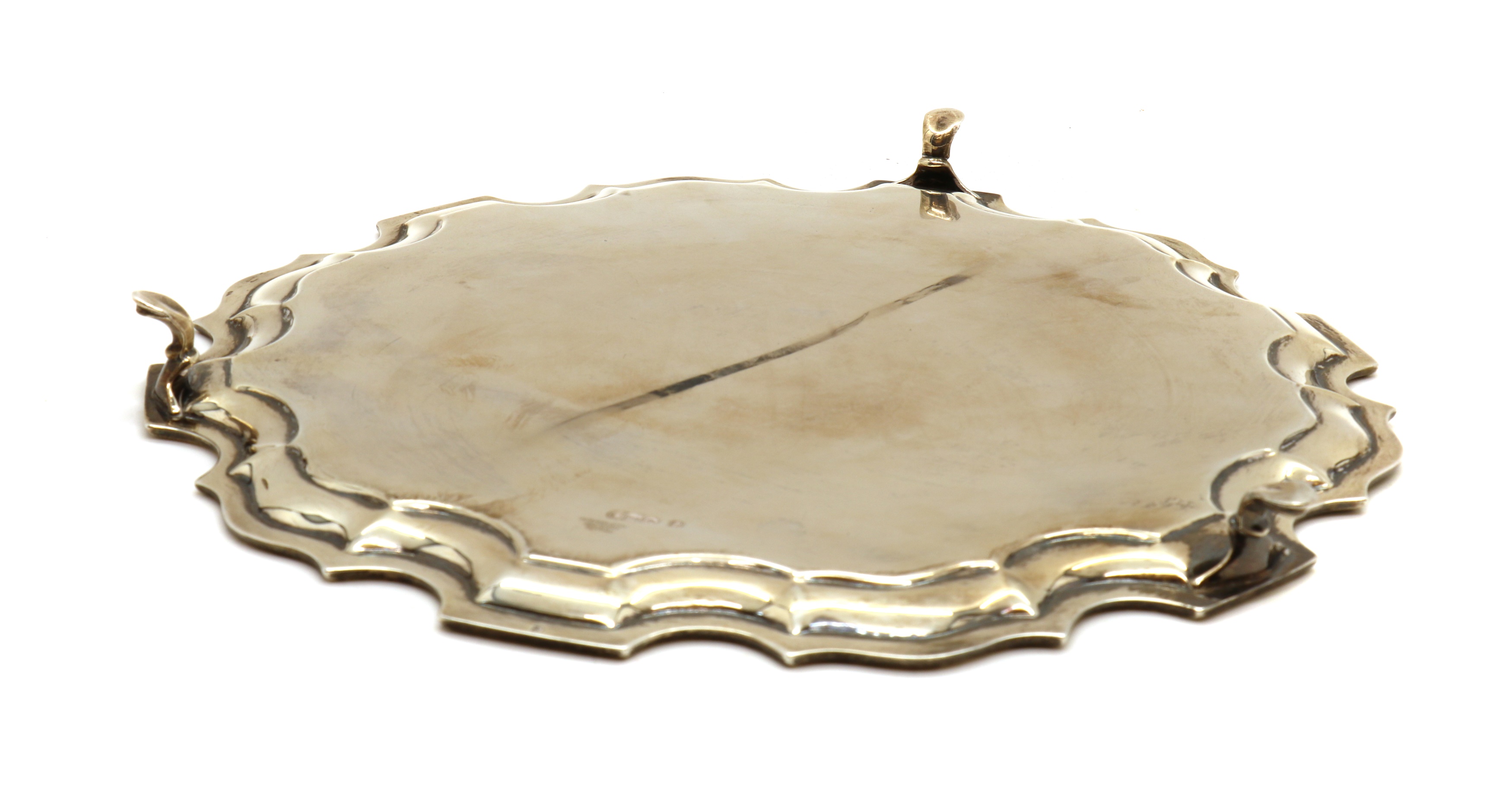 Lot 9 - A large silver presentation salver,