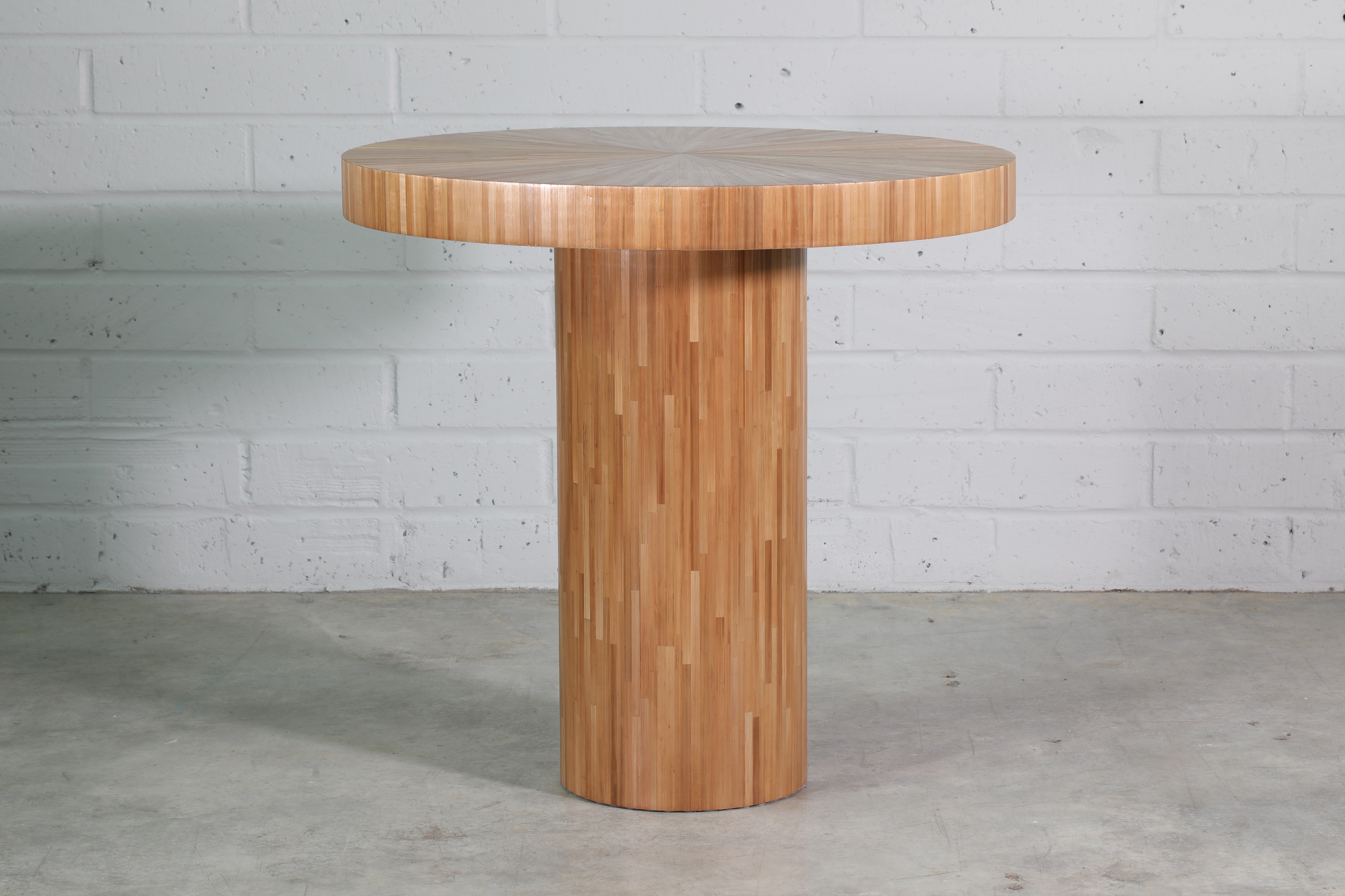Lot 542 - A contemporary straw marquetry side table,