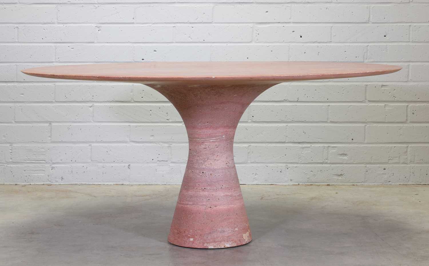 Lot 577 - A Travertine Rosso marble 'Angelo M' table,