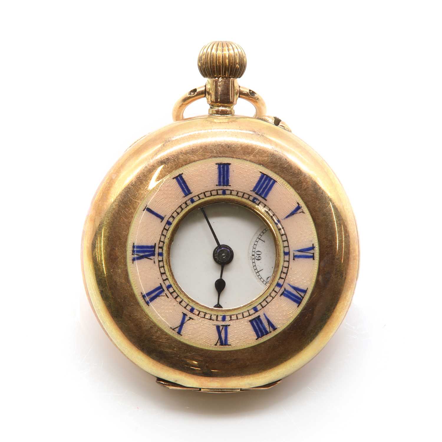 Lot 511 - A ladies' half hunter fob watch,