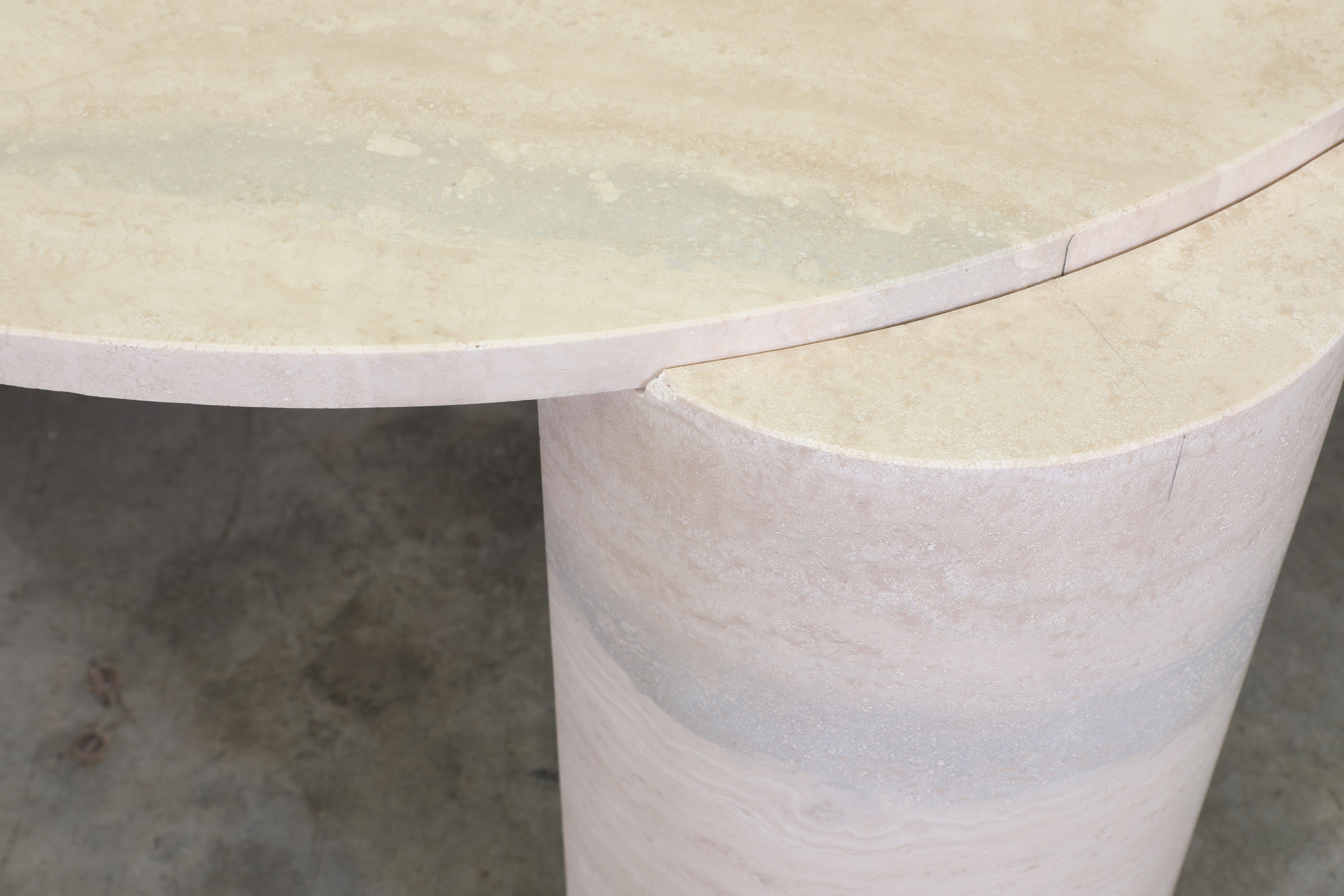 Lot 594 - A modern travertine marble coffee table,
