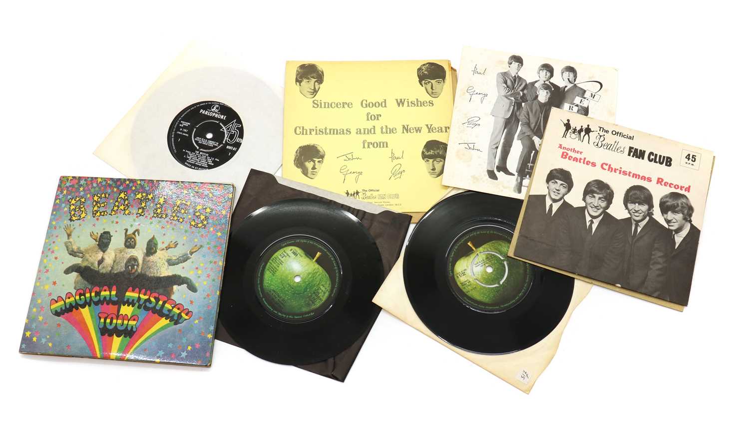 Lot 201 - A collection of five Beatles records,
