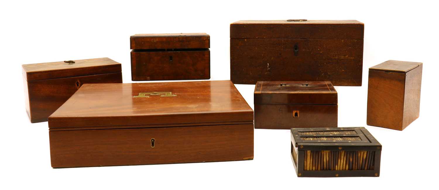 Lot 344 - A collection of tea caddies,