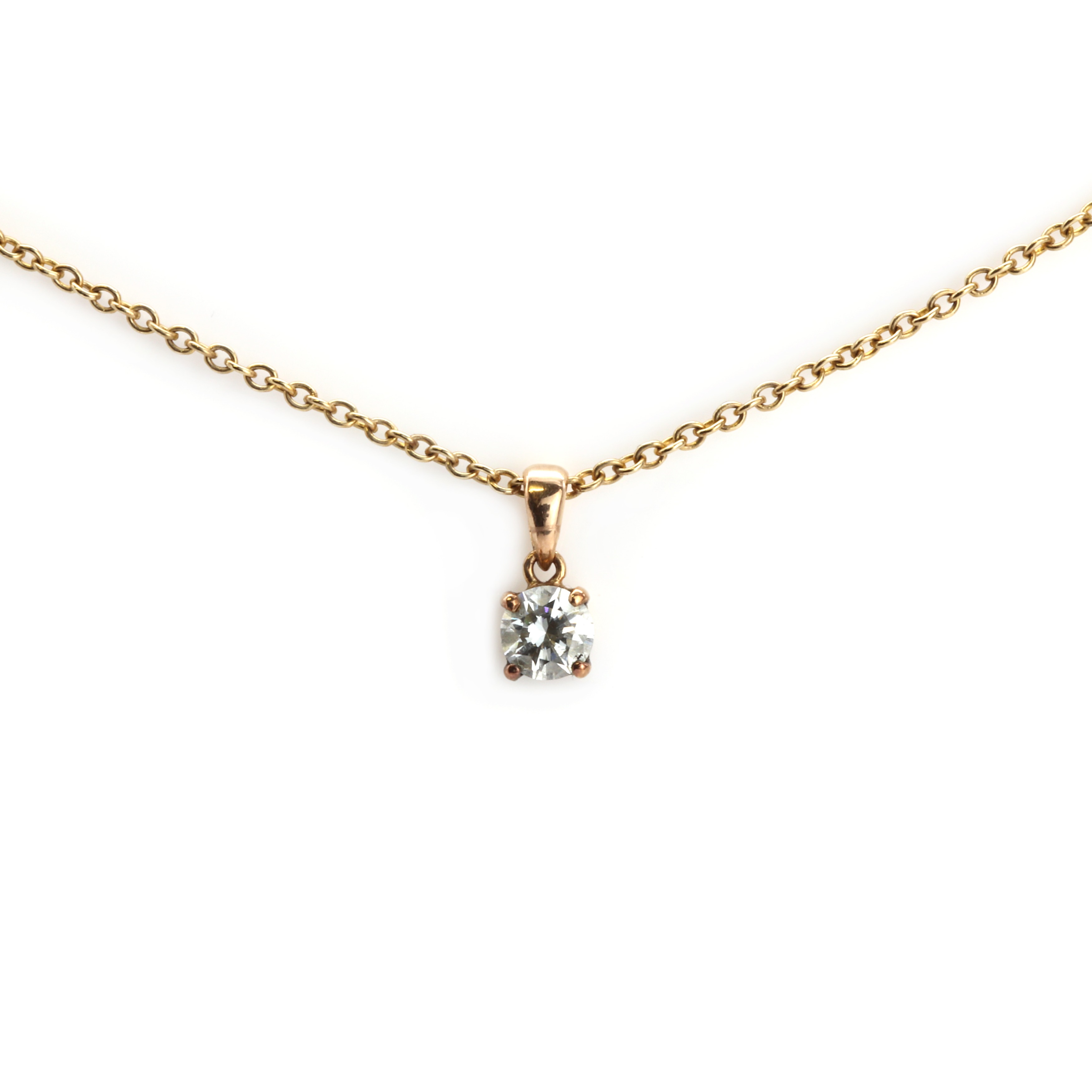 Lot 42 - A single stone diamond pendant,