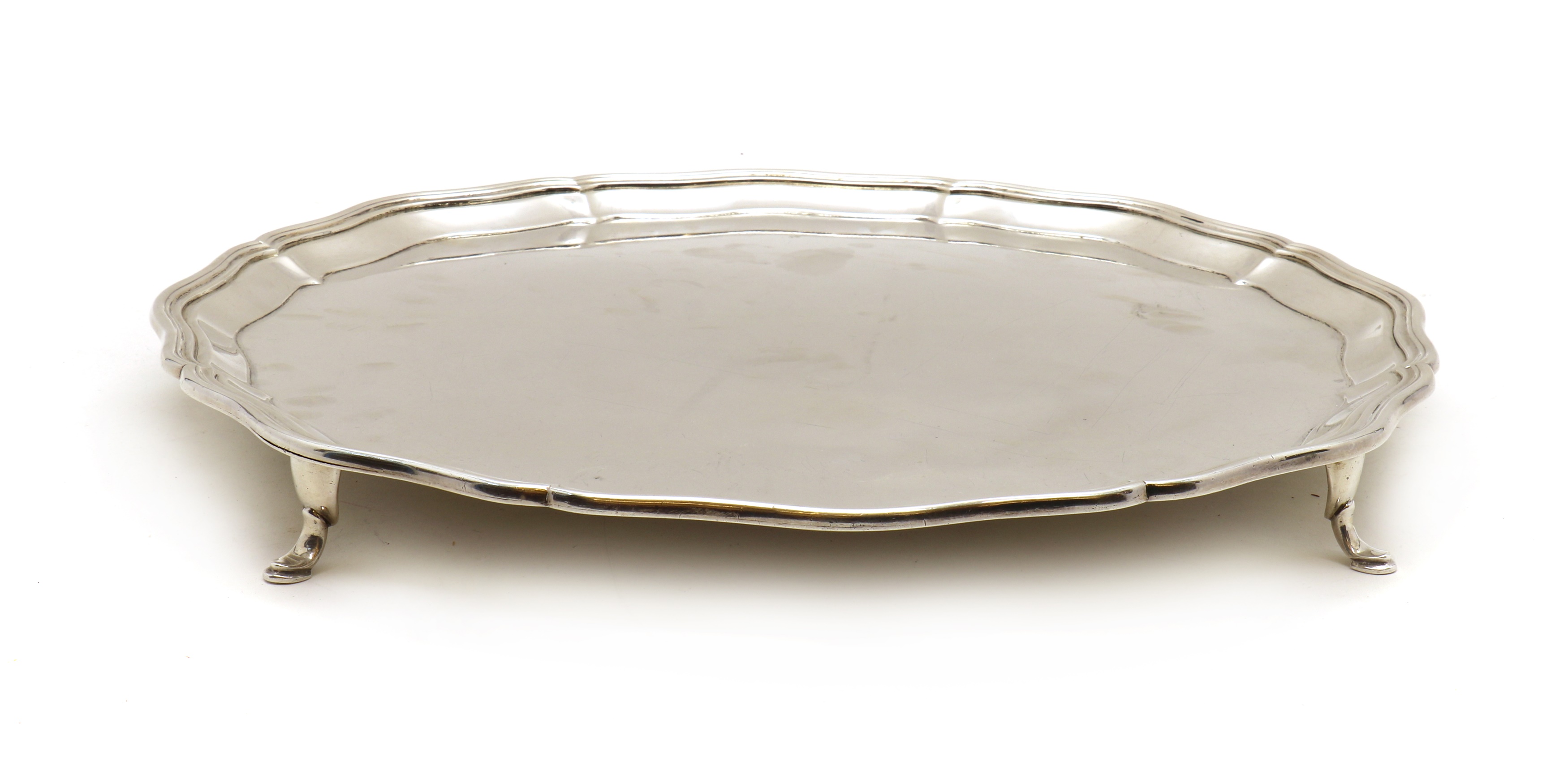 Lot 19 - A large silver salver,