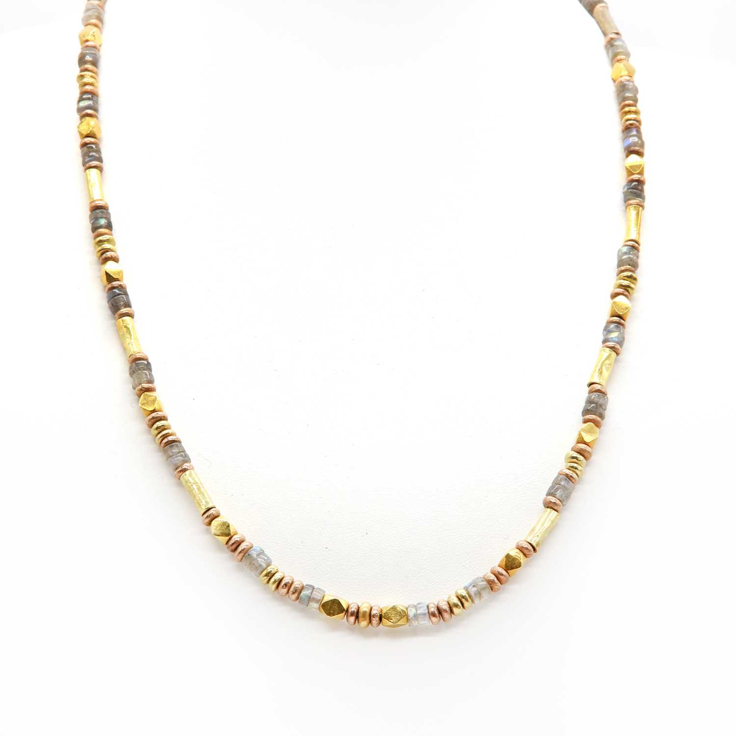 Lot 349 - A 9ct gold and higher carat gold labradorite