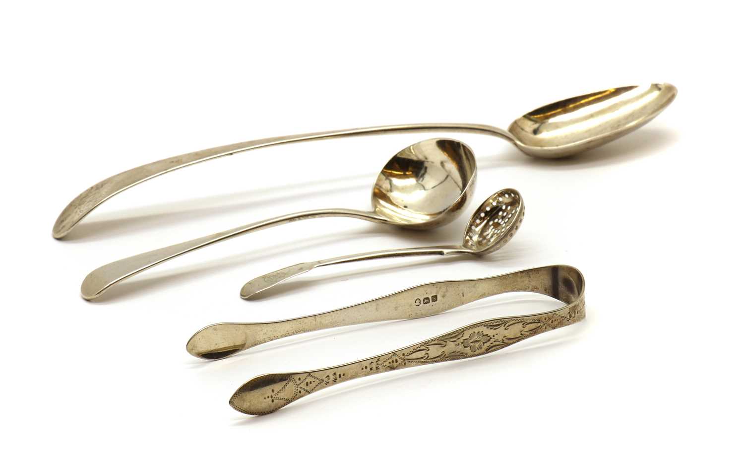 Lot 26 - A group of George III silver flatware,