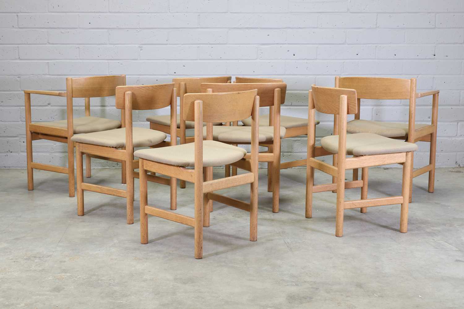 Lot 427 - A set of eight Danish dining chairs,
