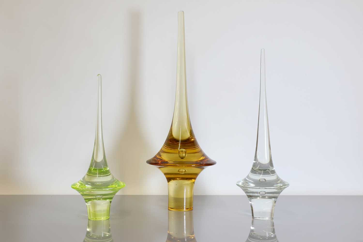 Lot 480 - A group of three Murano glass sculptures,