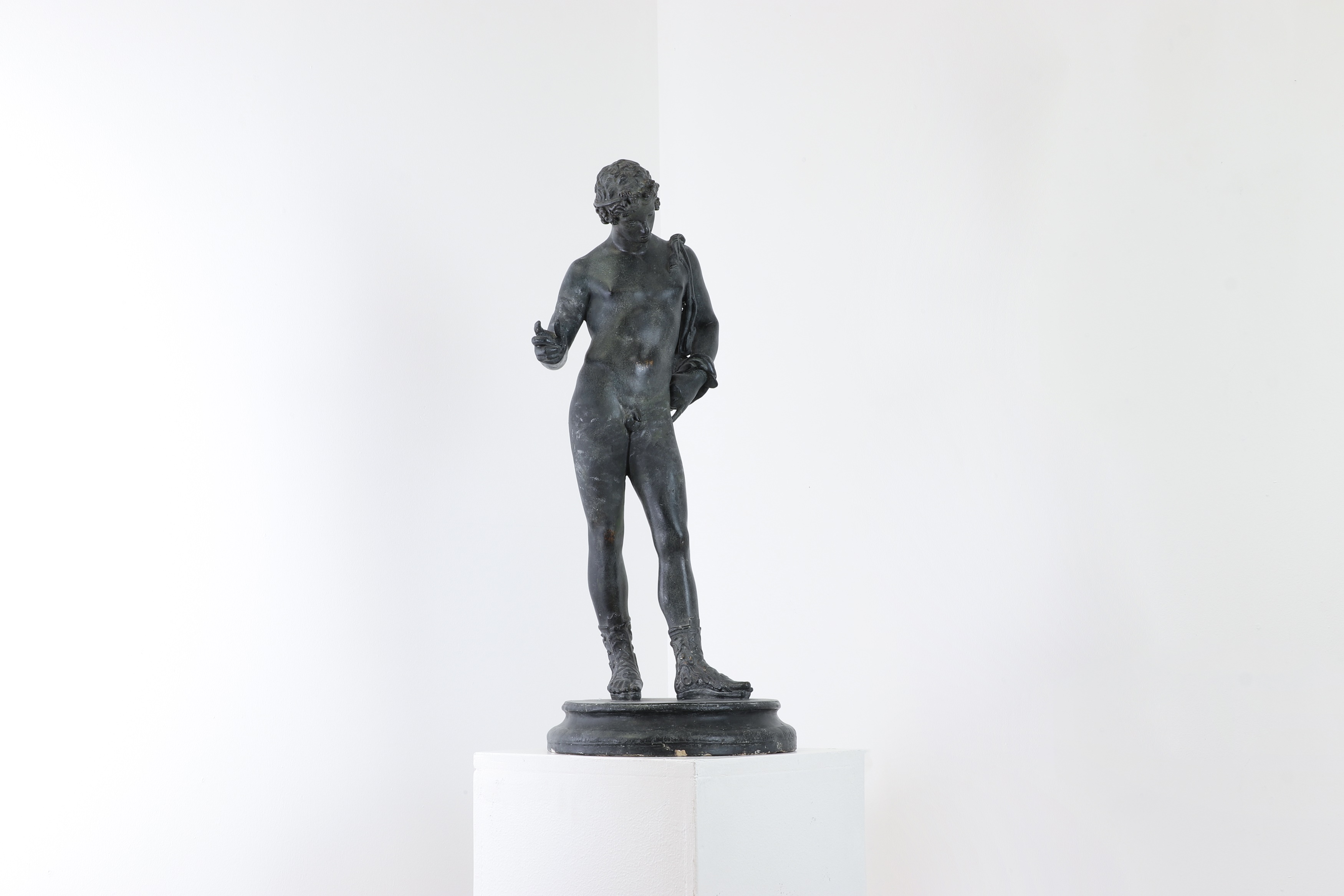 Lot 506 - A painted plaster figure of Narcissus,