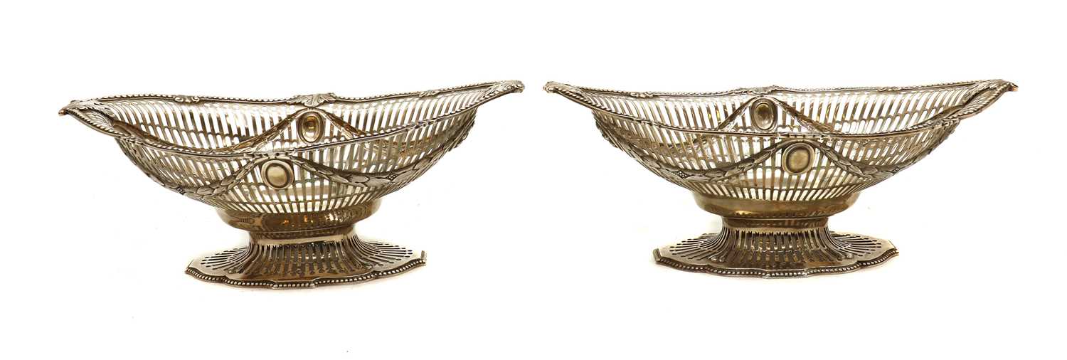 Lot 59 - A pair of Victorian silver bread baskets