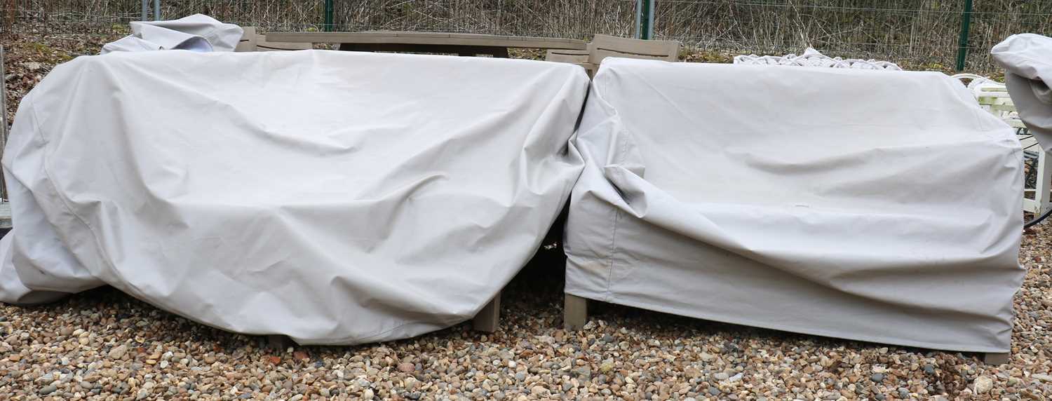 Lot 555 - An Italian 'Costes' pickled teak modular