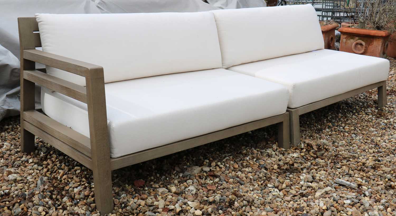 Lot 556 - An Italian 'Costes' pickled teak modular