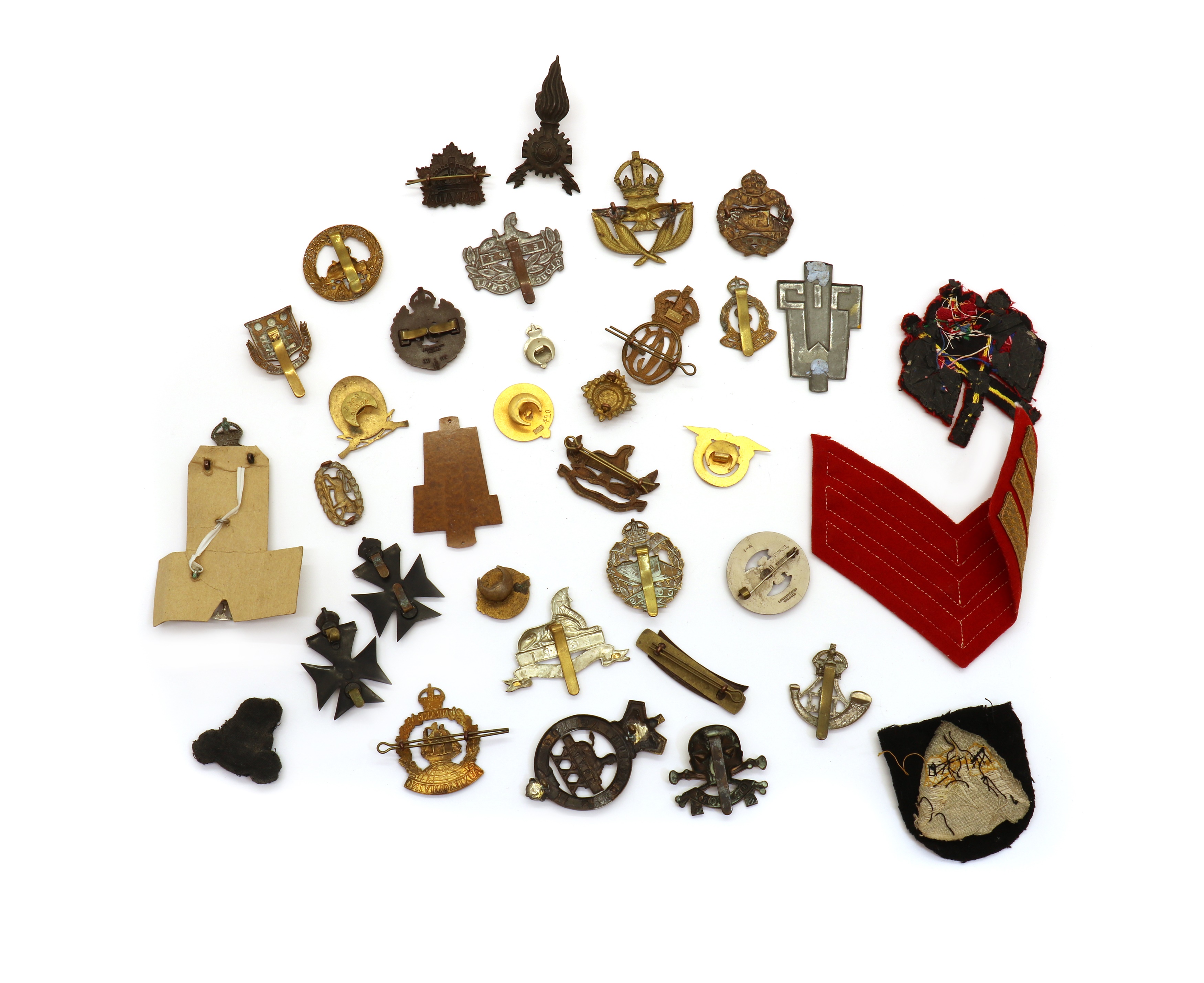 Lot 143 - A collection of regimental military cap